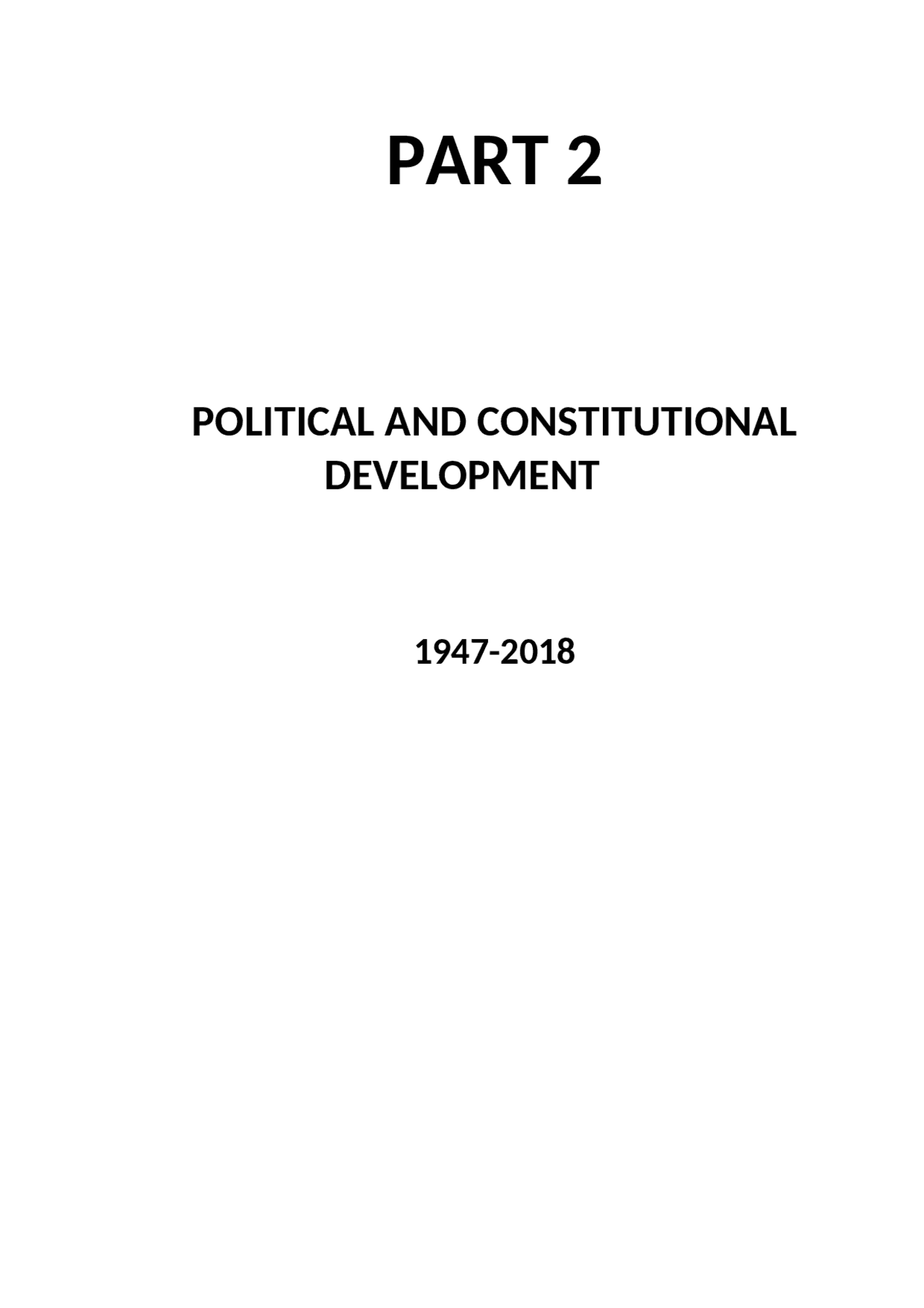 Political and constitutional development - Docsity