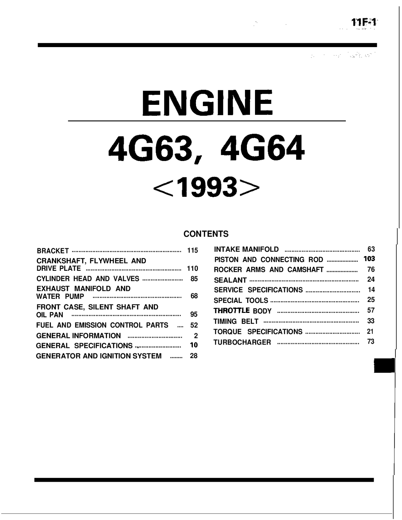 Manual Motor Mitsubishi 4g63 / 4g64 - Docsity