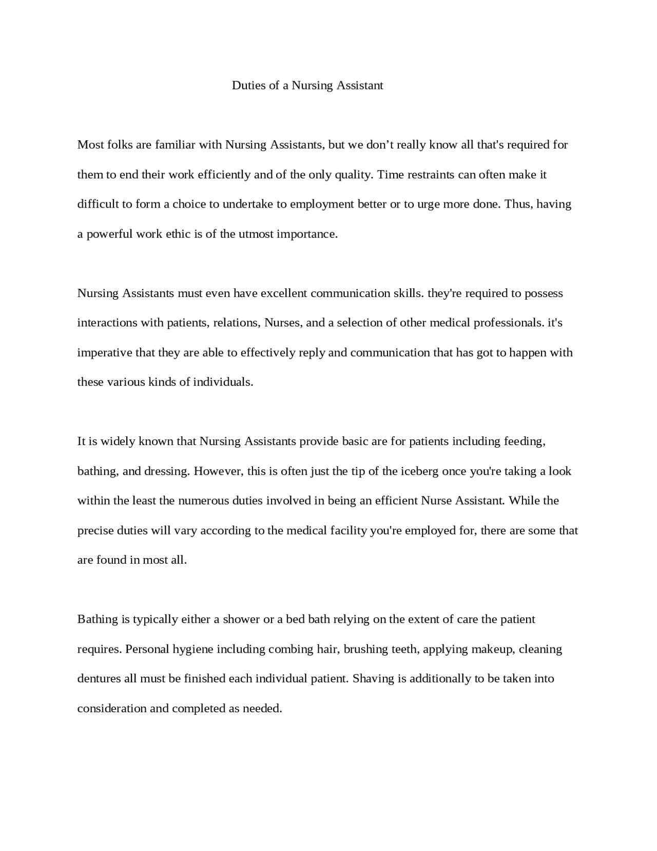 Duties Of A Nursing Assistant Docsity duties-of-a-nursing-assistant-docsity
