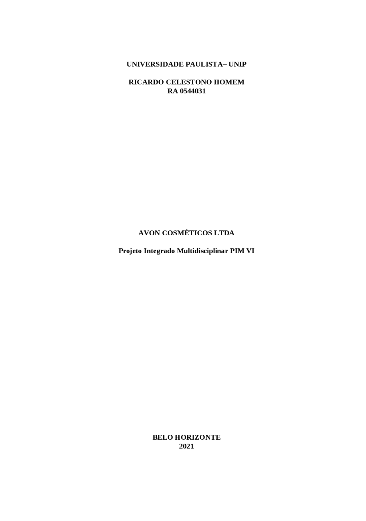 Projeto Integrado Multidisciplinar Pim Vi Gestao Comercial Docsity