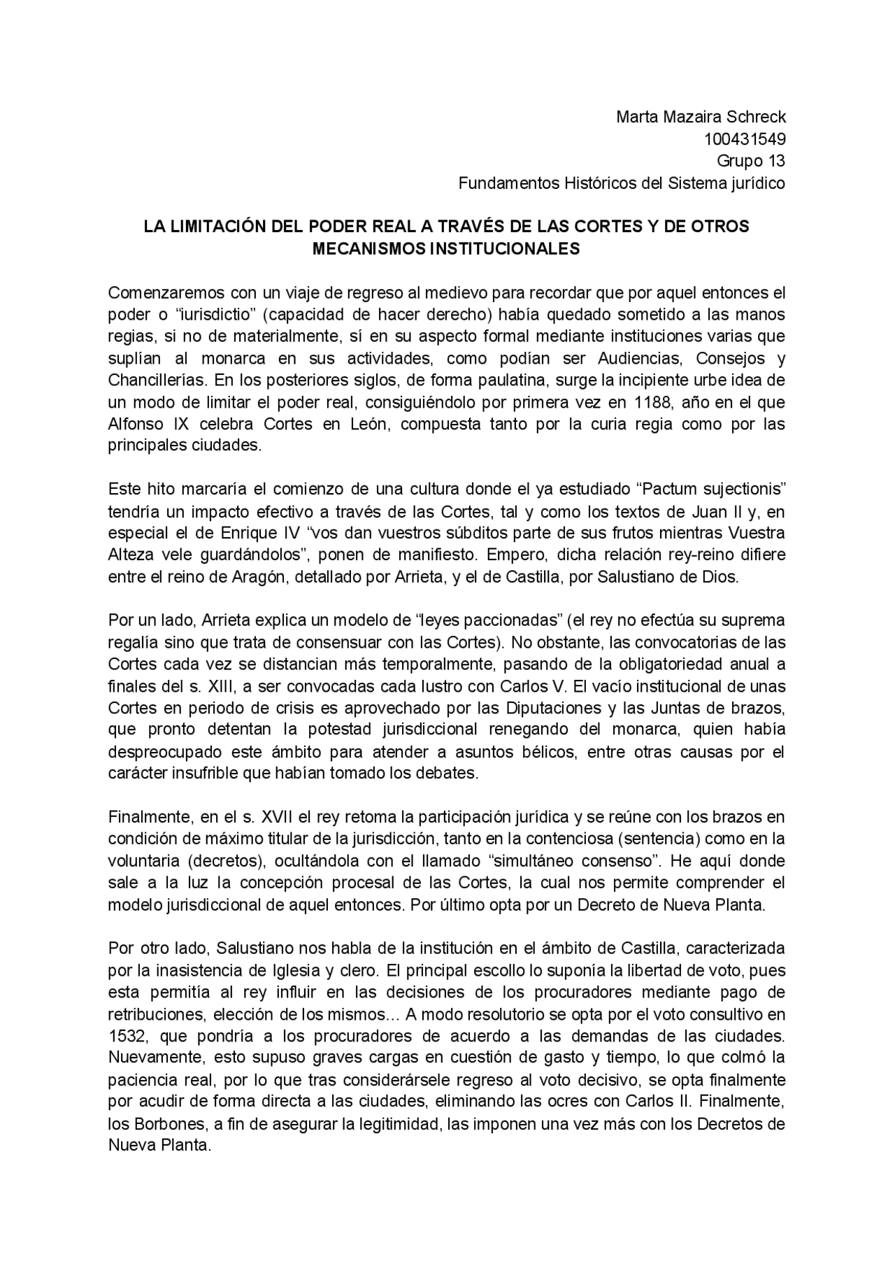 Evolución de la limitación de poder real en Cortes de Castilla y Aragón ...