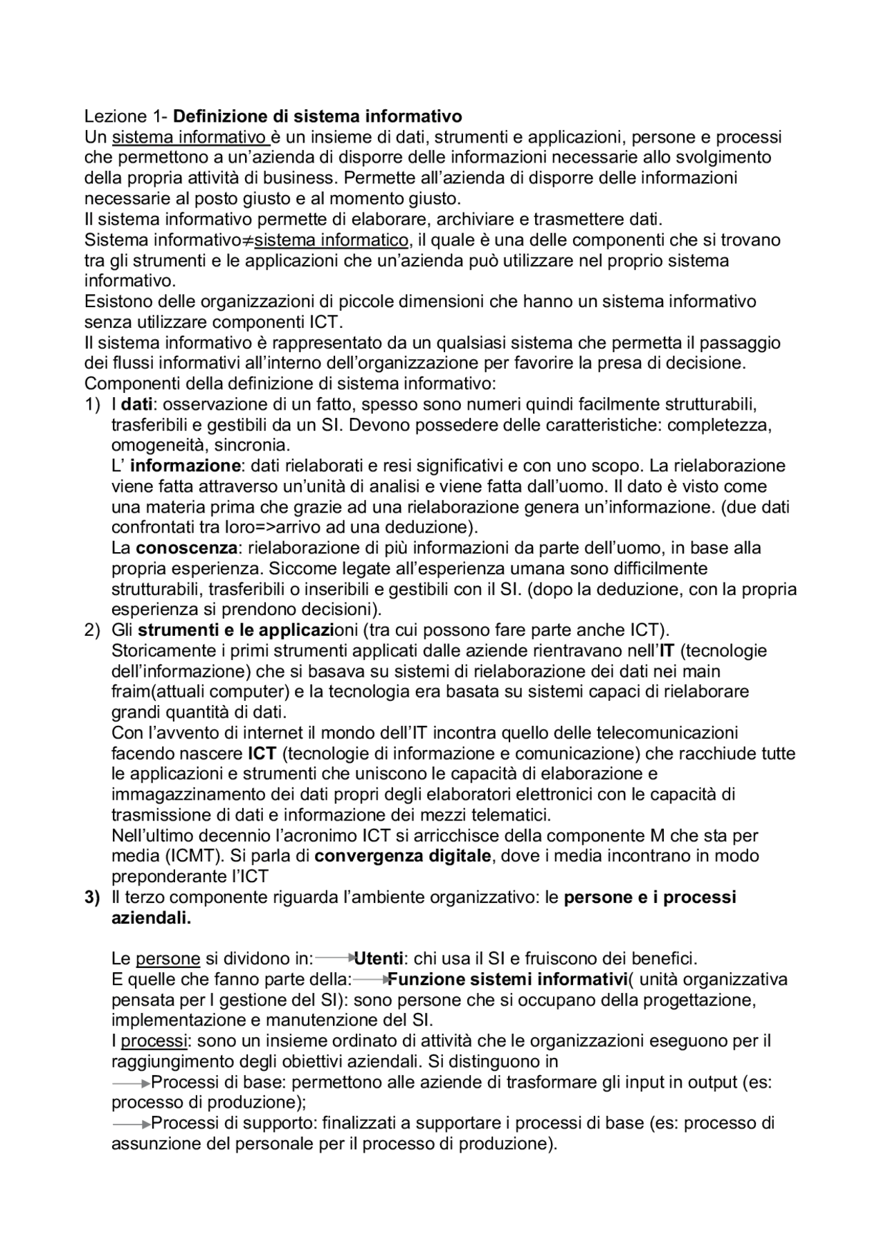 Appunti Lezioni Informatica E Si Prof Suardi Docsity