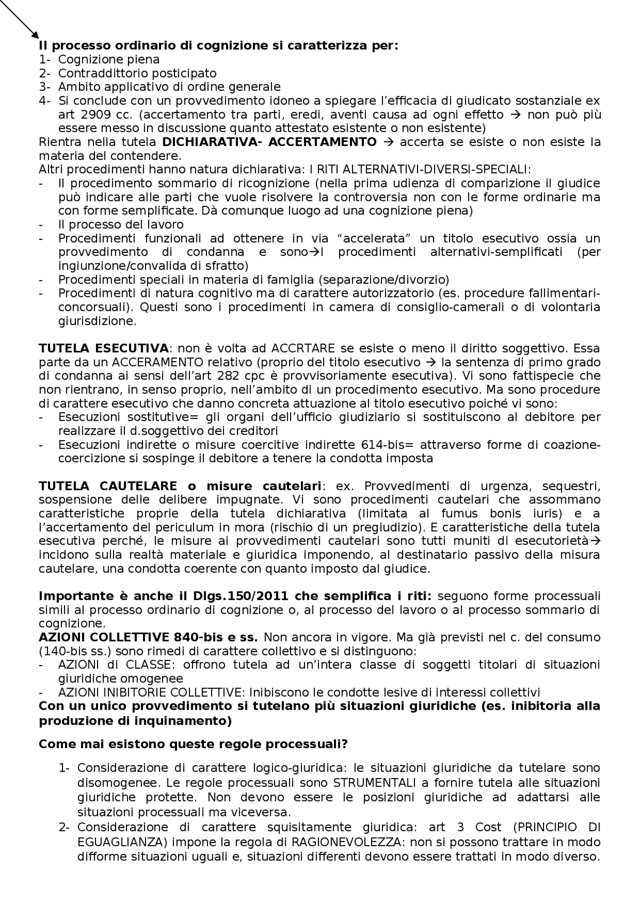 Diritto Processuale Civile Ii Docsity