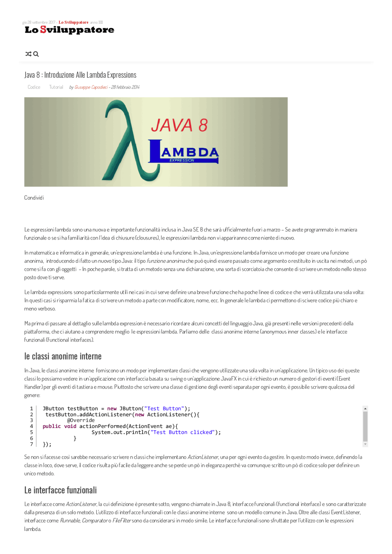 Funzioni Lambda su python - Docsity