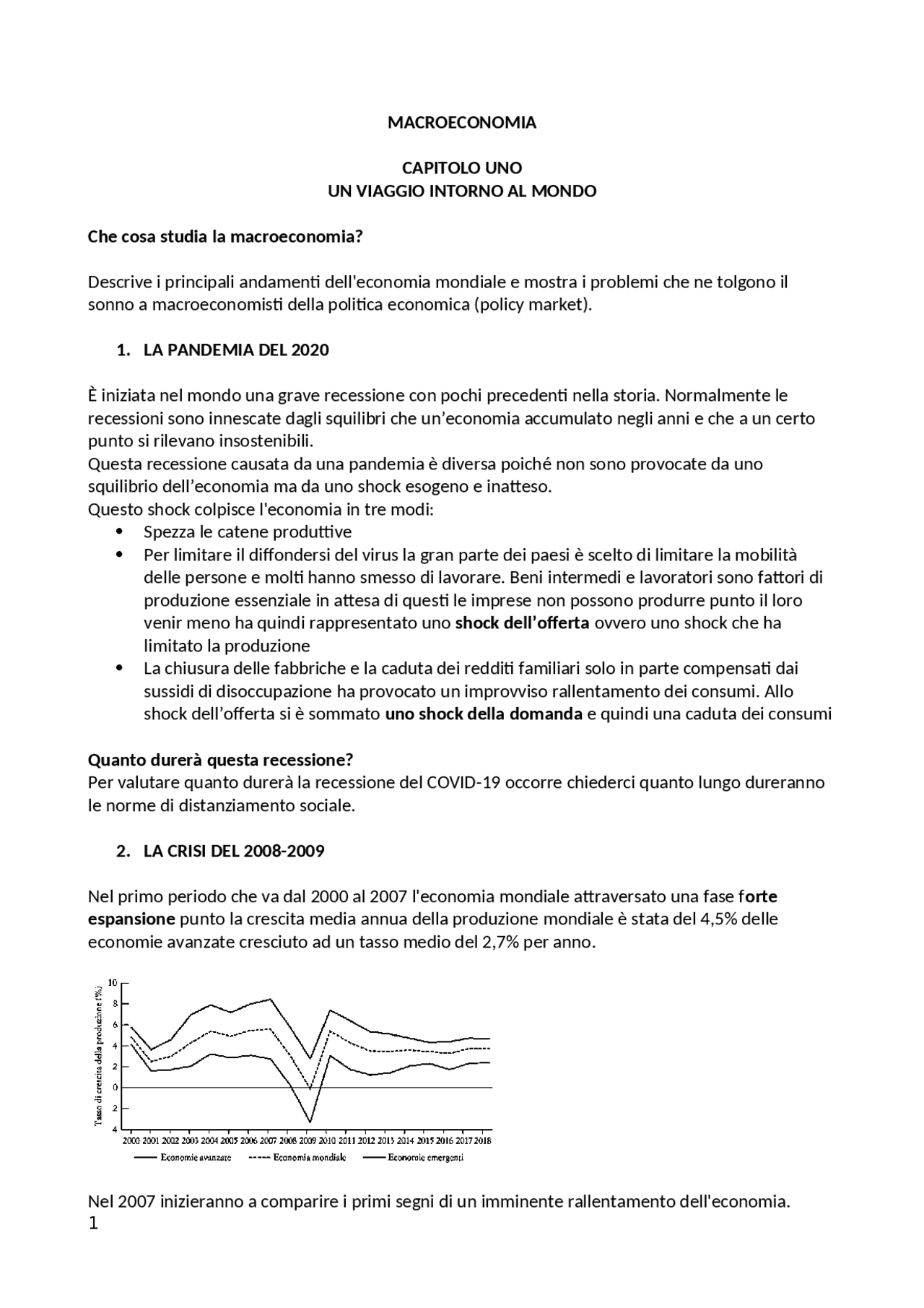 Macroeconomia Primo Modulo Docsity