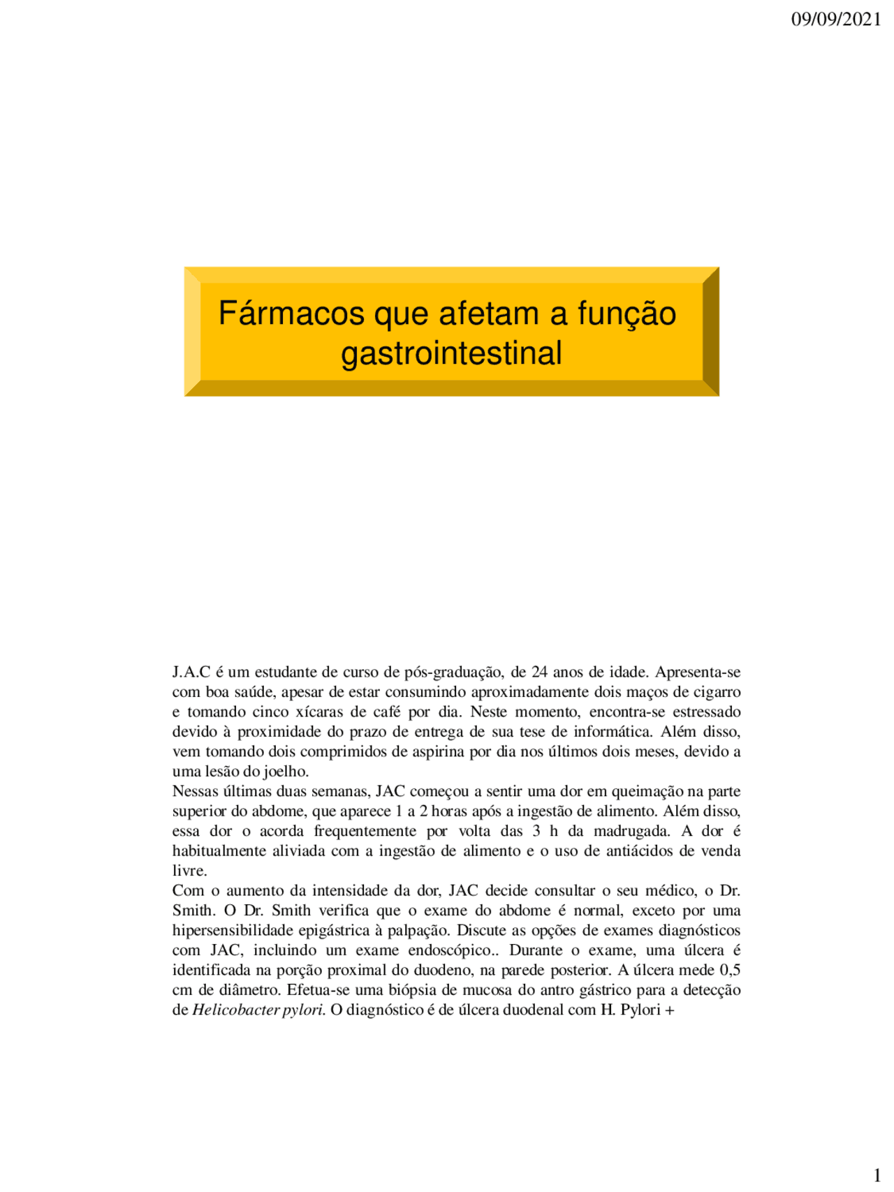 Farmacologia Do Sistema DigestÓrio Docsity