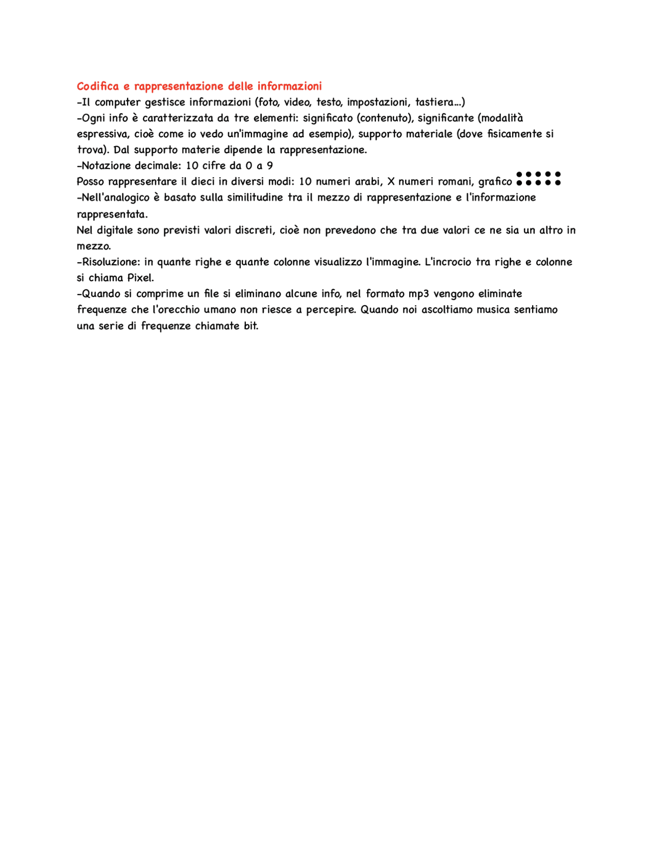 Informatica 2 Superiore Ite Tosi Codifica Delle Informazioni