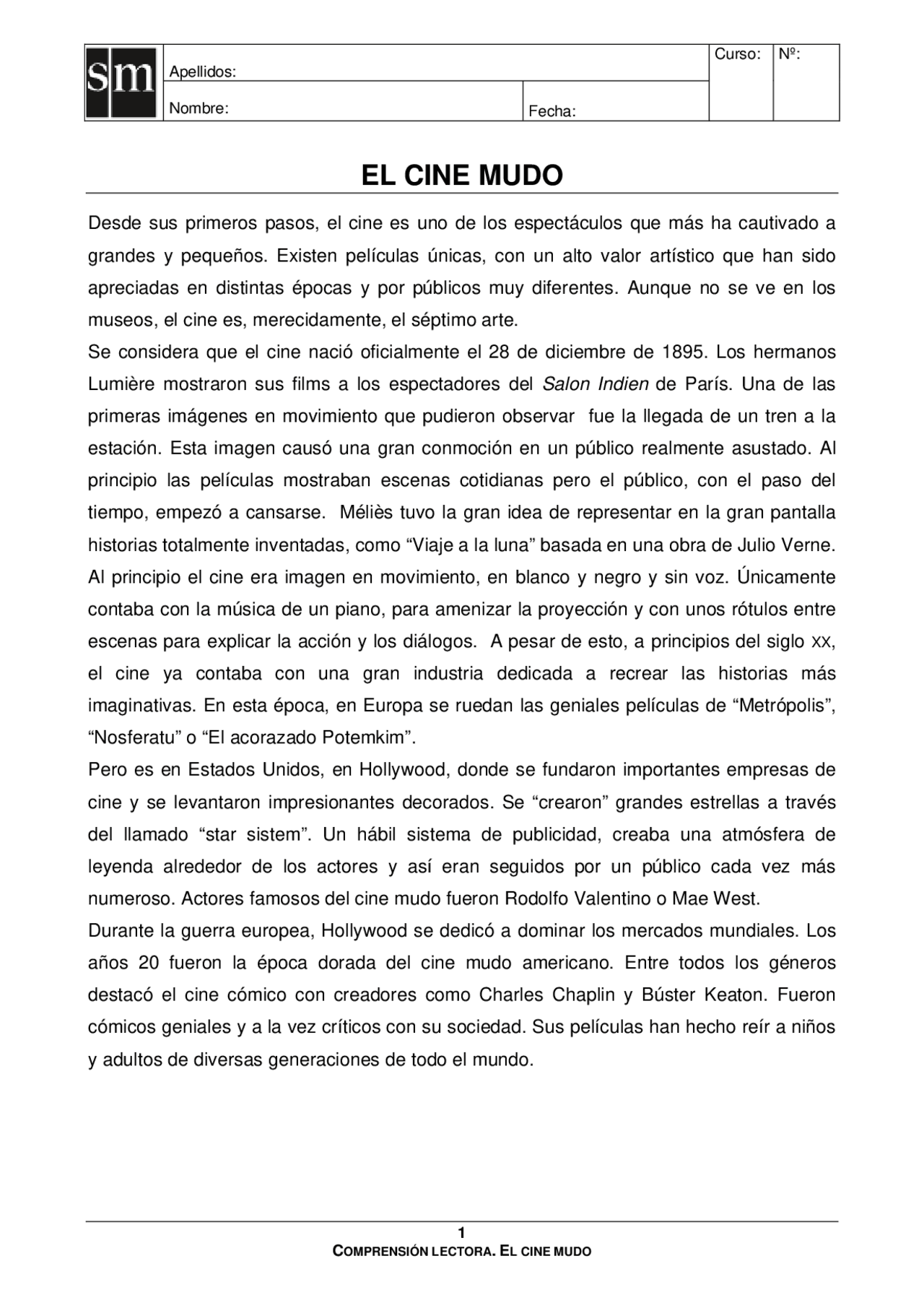 Comprensión lectora y respuestas | Apuntes de Lengua y Literatura | Docsity