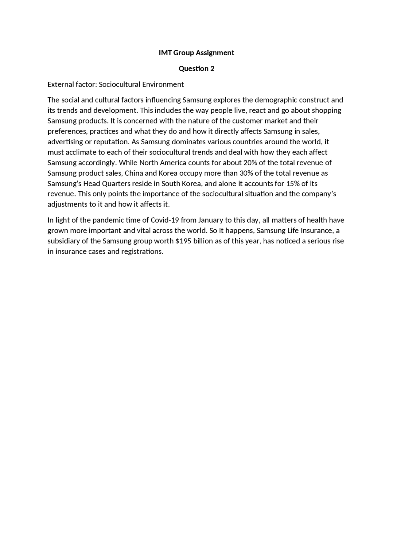 IMT assignment for group part | Papers Computer Science | Docsity