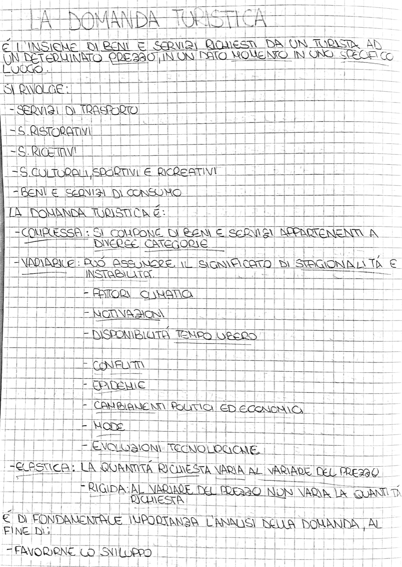 Domanda turistica - Docsity