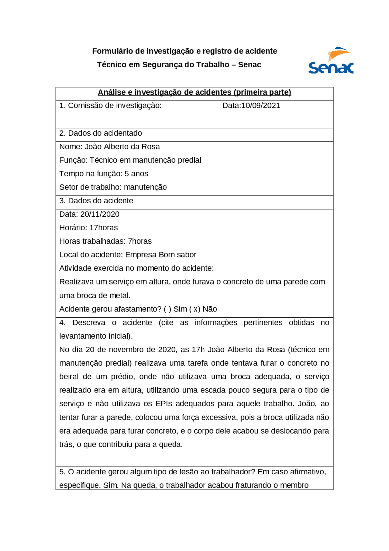 Atividade 1 Uc05 2021 Exercícios Matérias Técnicas Docsity