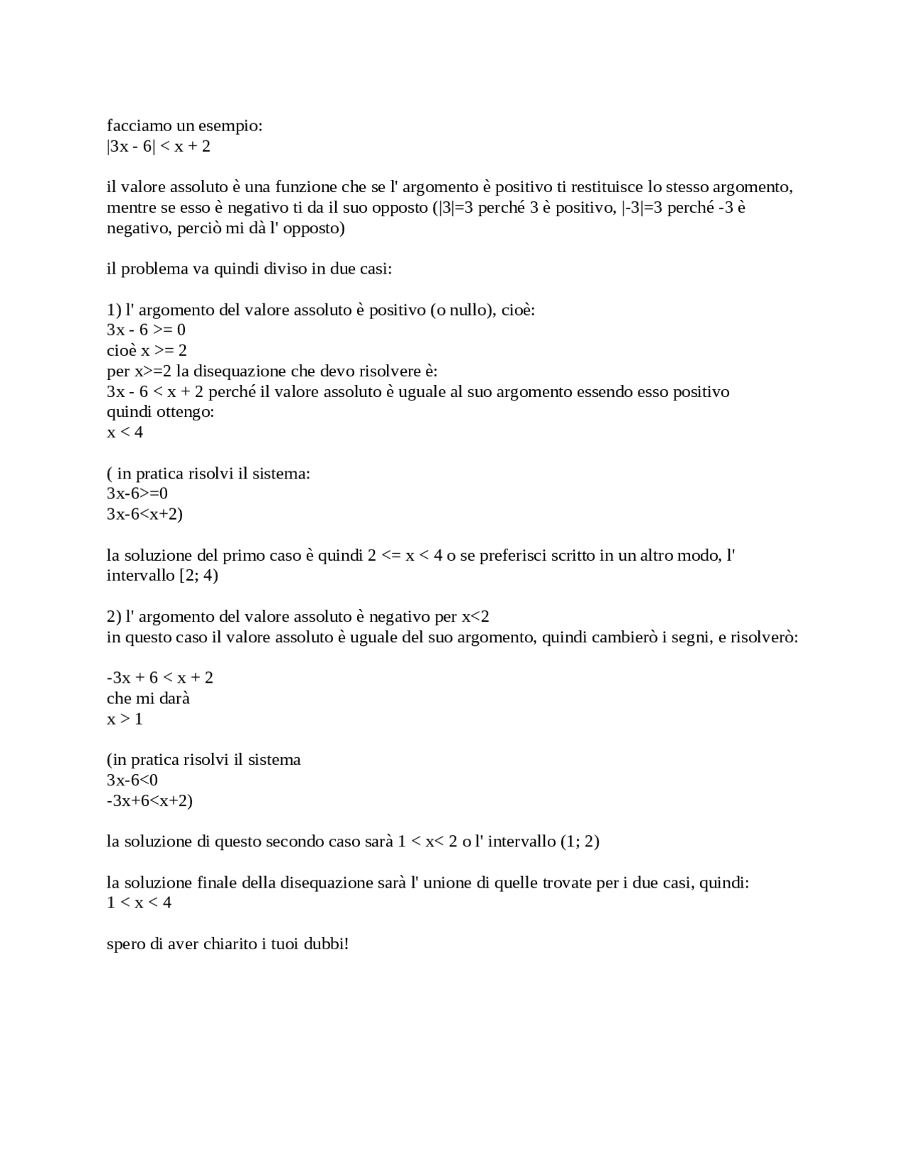 Valore Assoluto Liceo Docsity