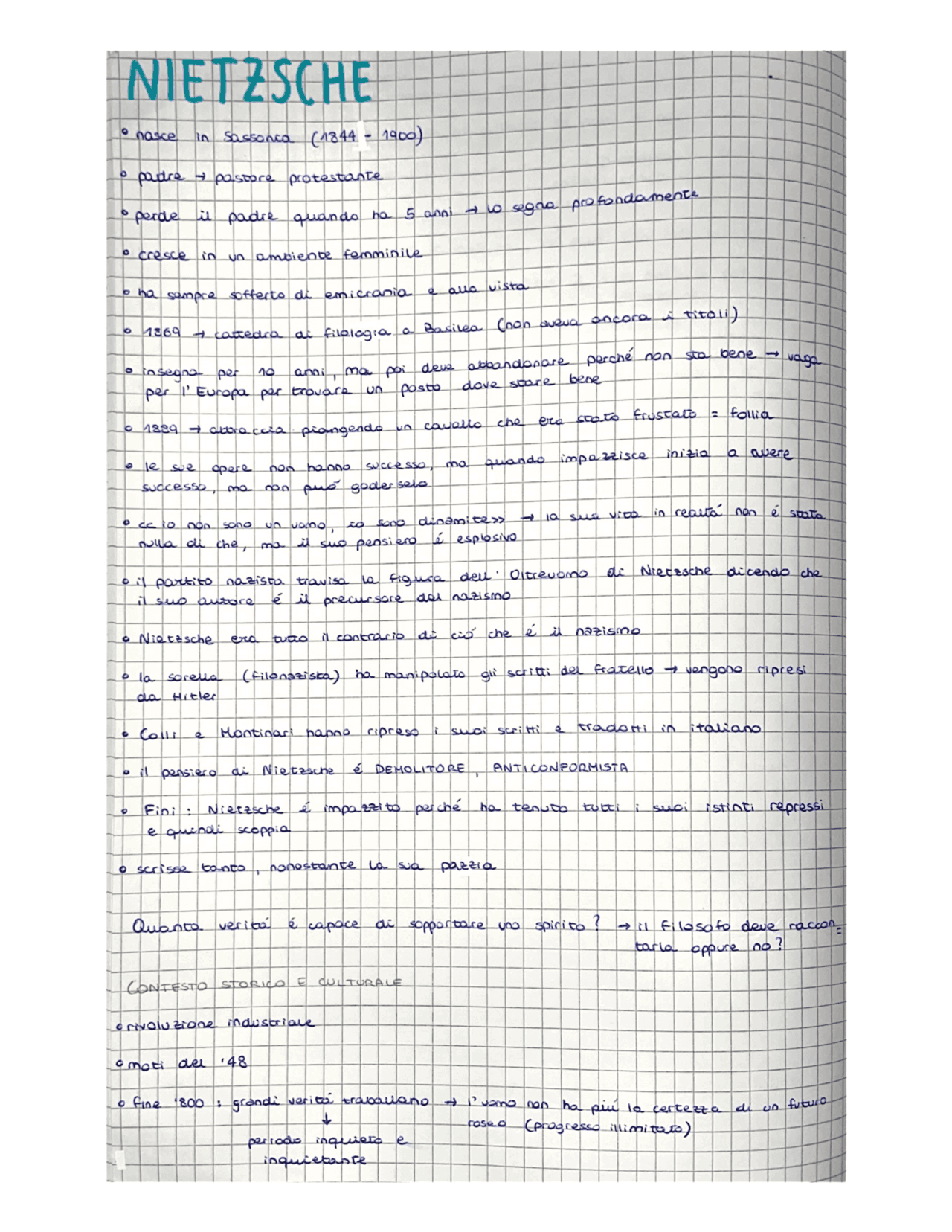 Concetti Principali Nietzsche Docsity