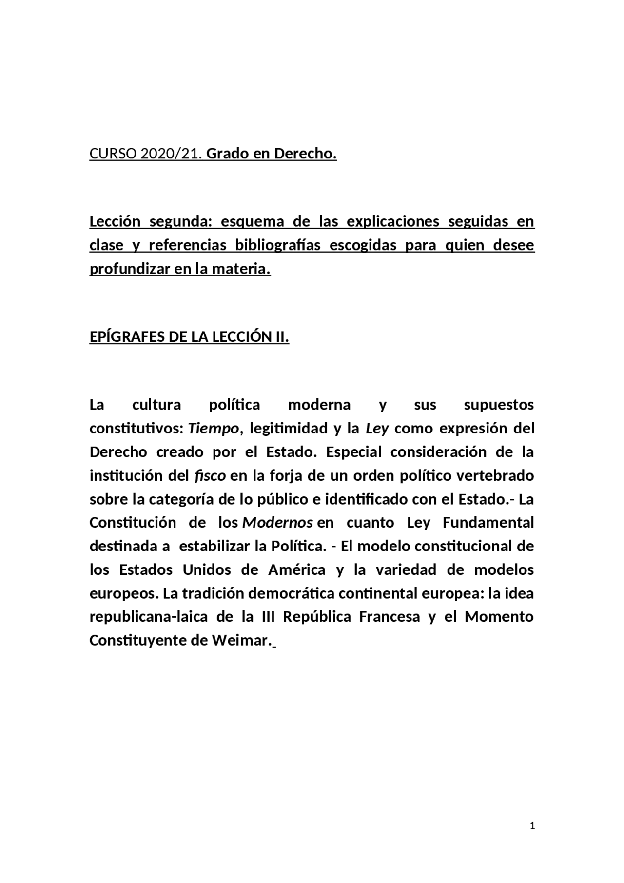 Apuntes Constitucional Apuntes De Derecho Constitucional Docsity