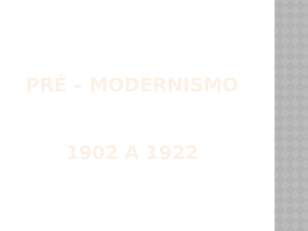 Literatura Pré Modernismo 3º Ano Ensino Médio Docsity