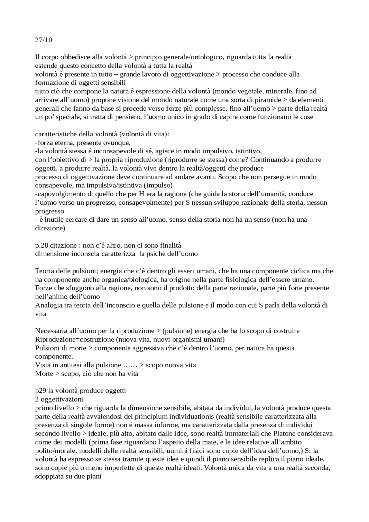 Schopenhauer E Feuerbach Docsity