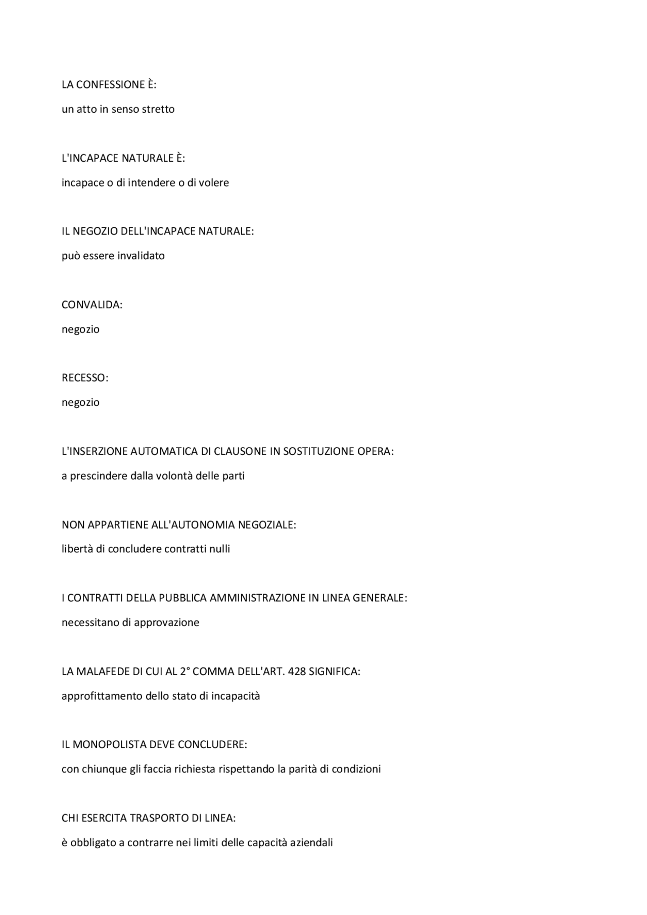 Test Completo Contrattualistica Scienze Giuridiche Mercatorum Docsity