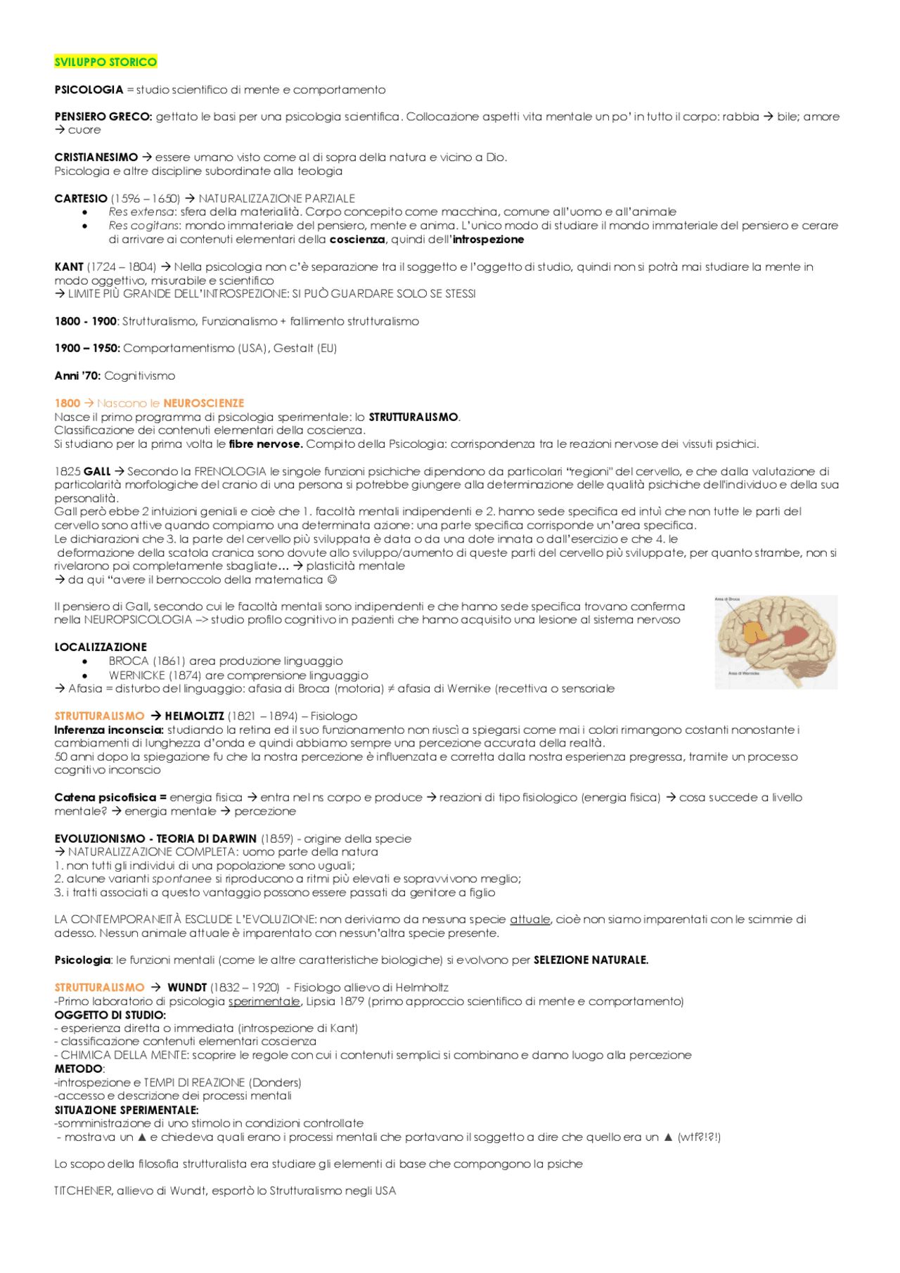 Appunti Psicologia Generale E Basi Neuro Cognitive Docsity