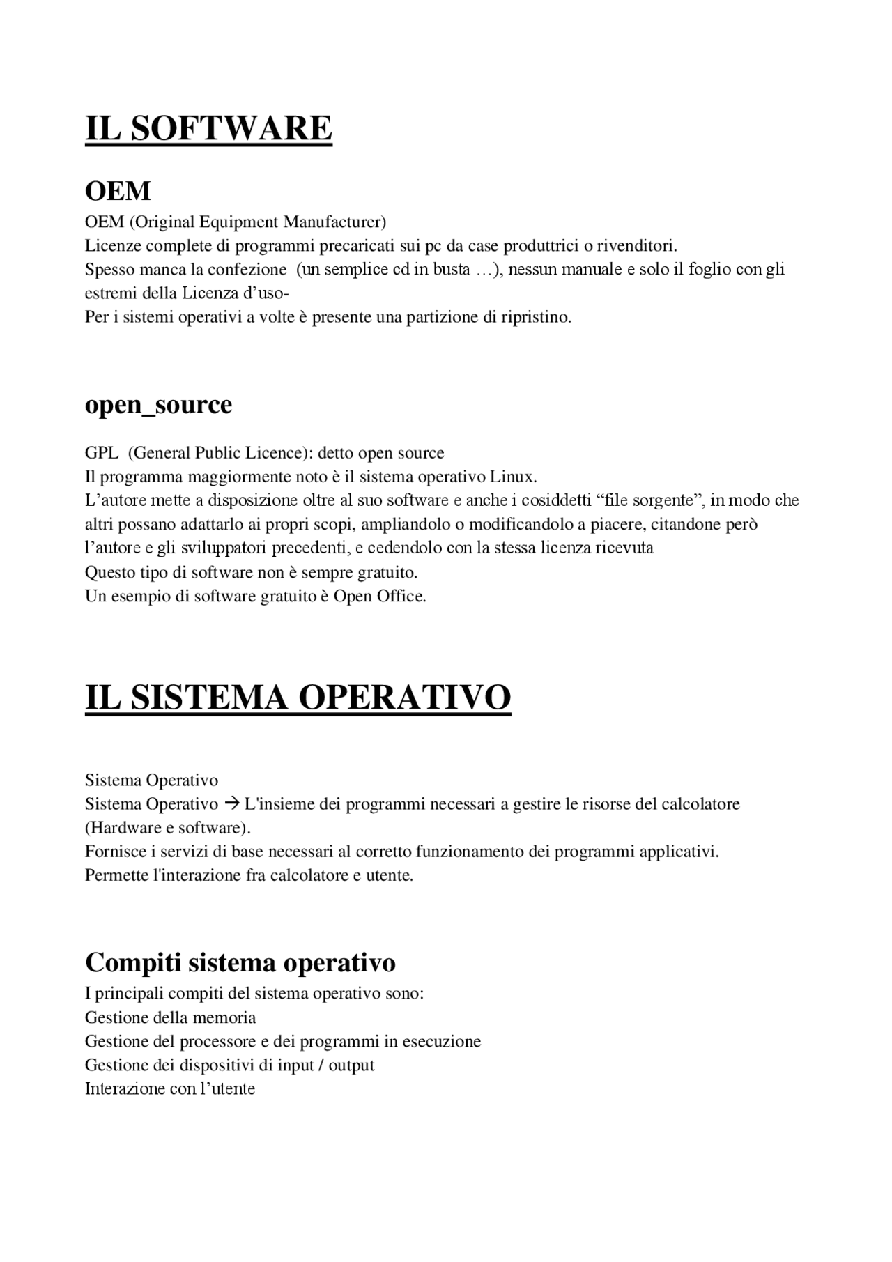 Dispensa Di Informatica Docsity