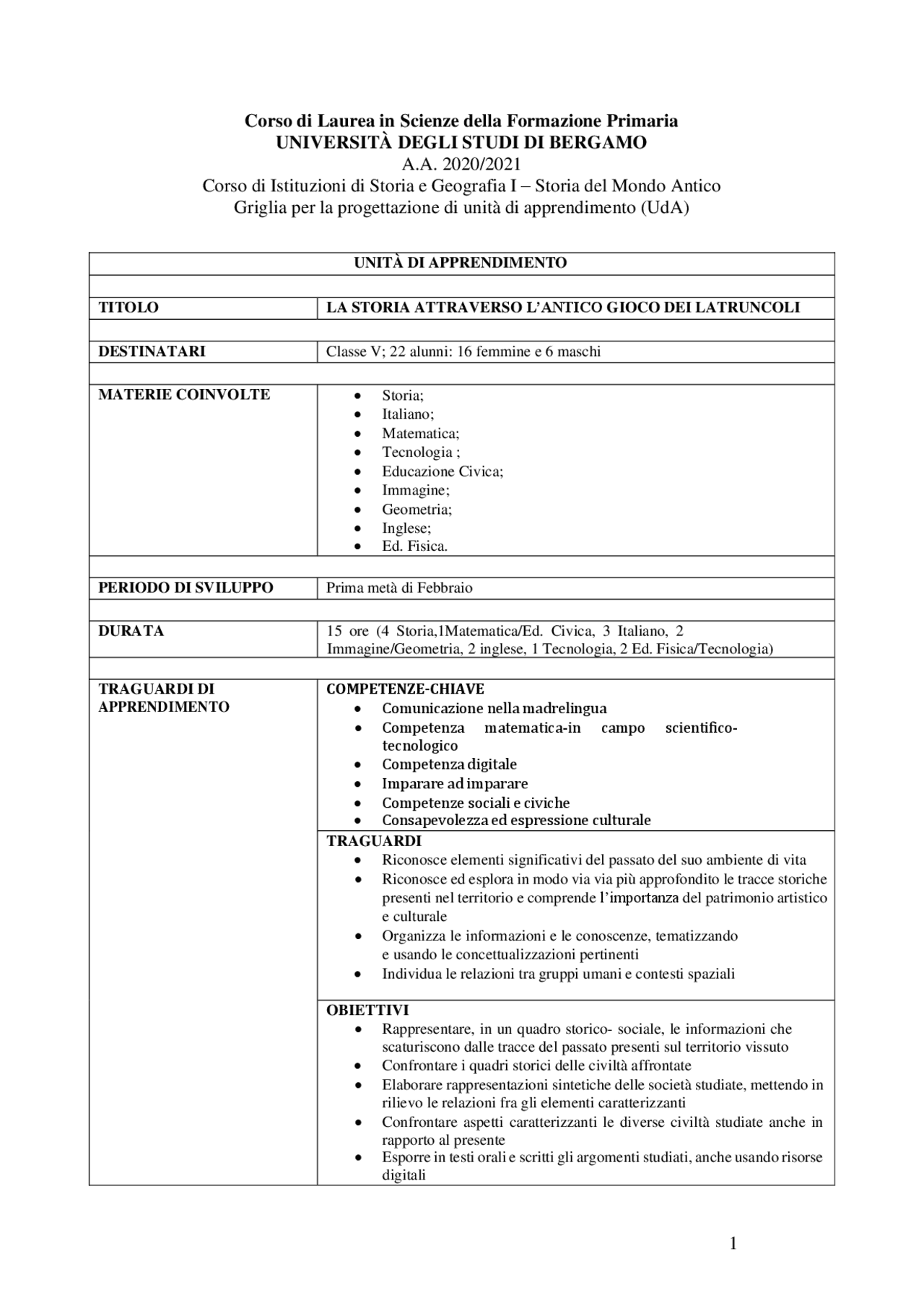 Unità Di Apprendimento Storia Del Mondo Antico Docsity