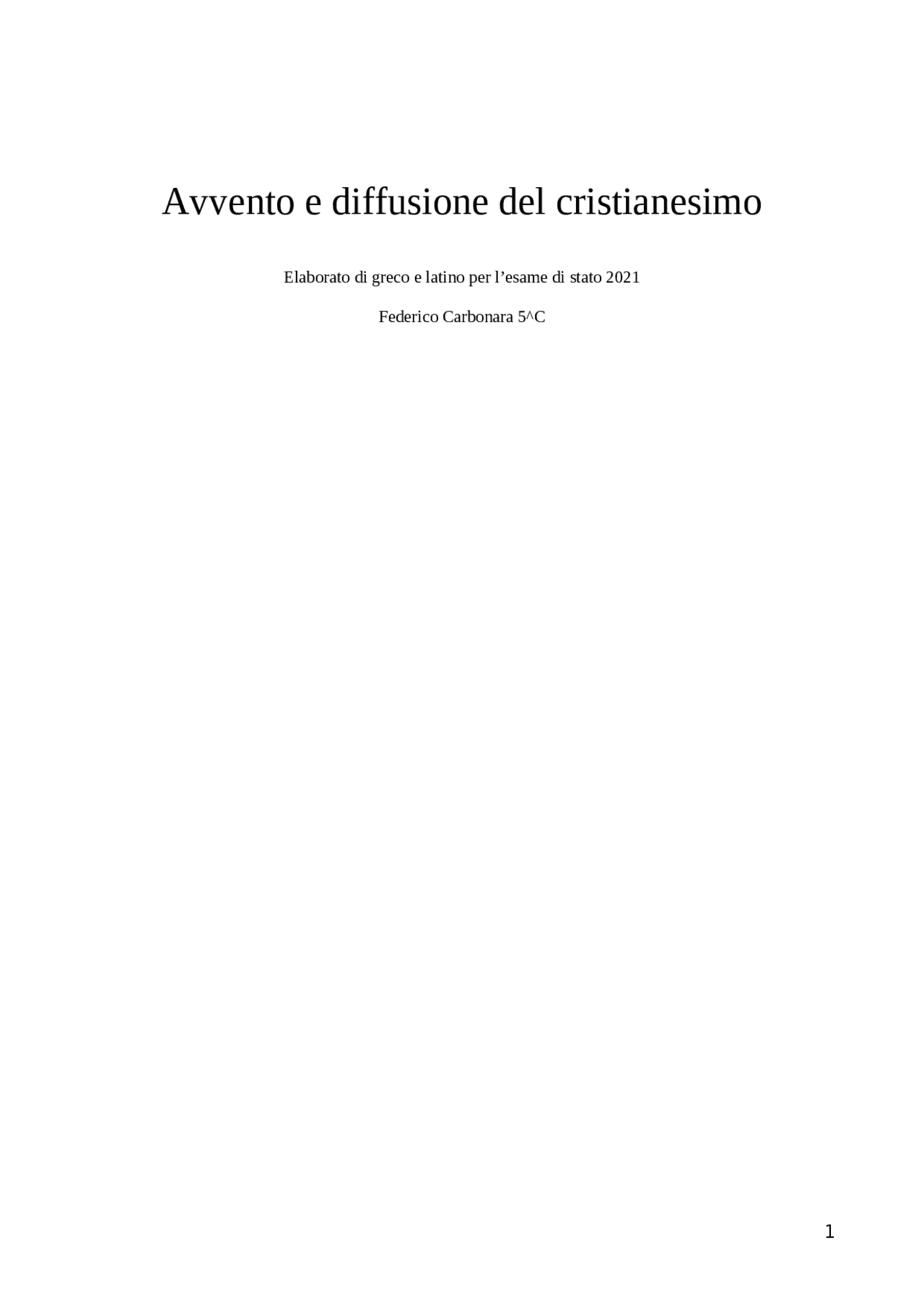 Avvenimento Del Cristianesimo E Diffusione Docsity