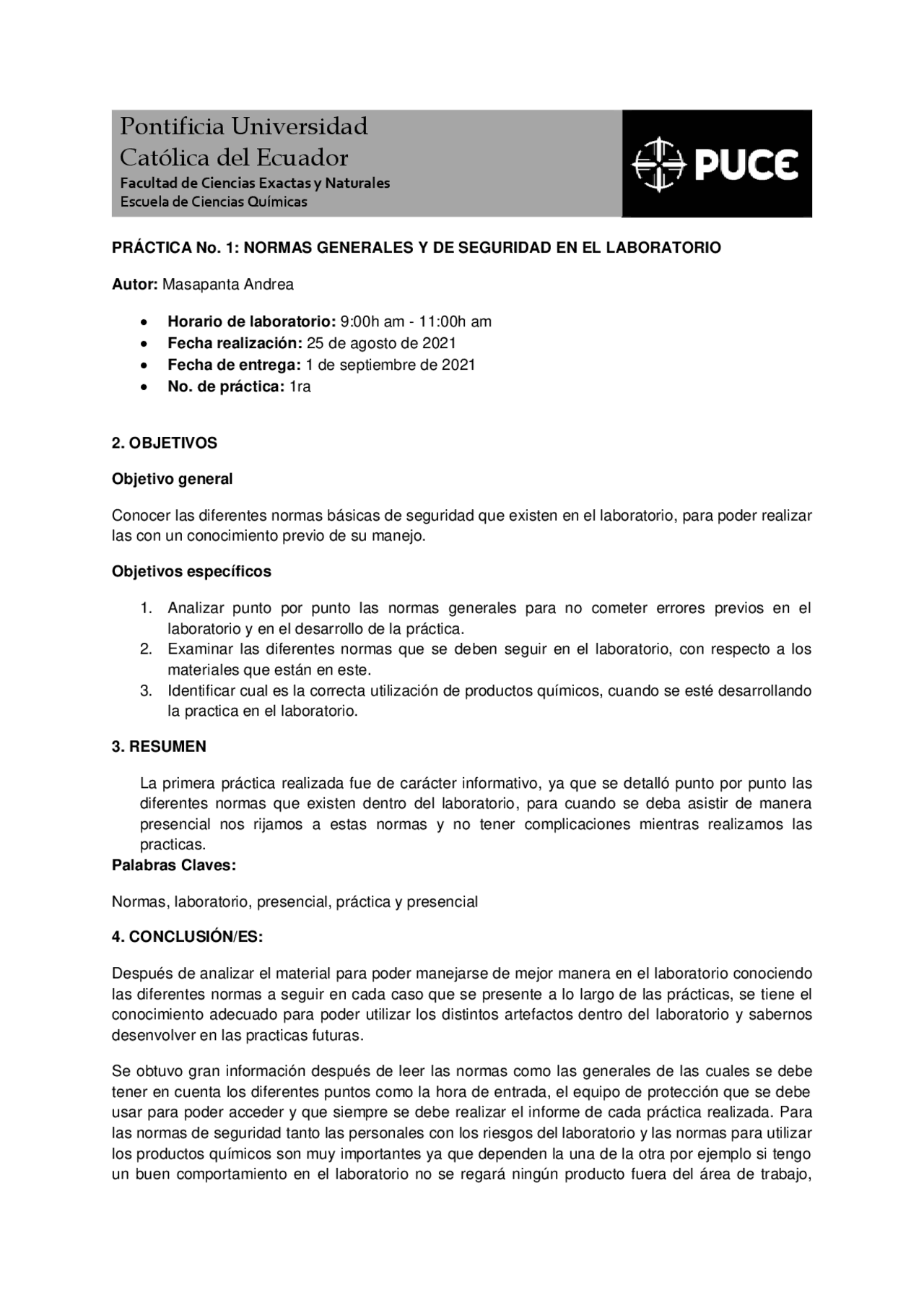 Informe De Laboratorio Monografías Ensayos De Química Docsity