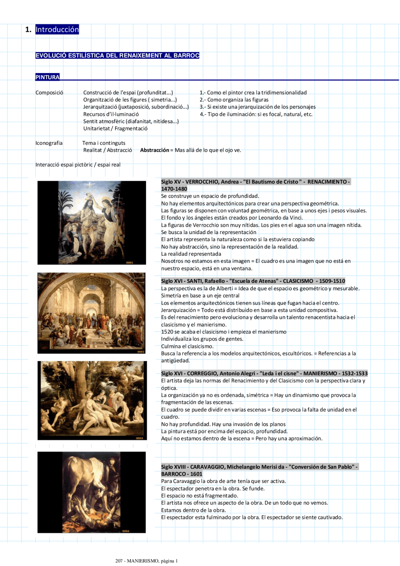 Manierismo De Lassignatura Classicisme I Manierisme En El Segle Xvi