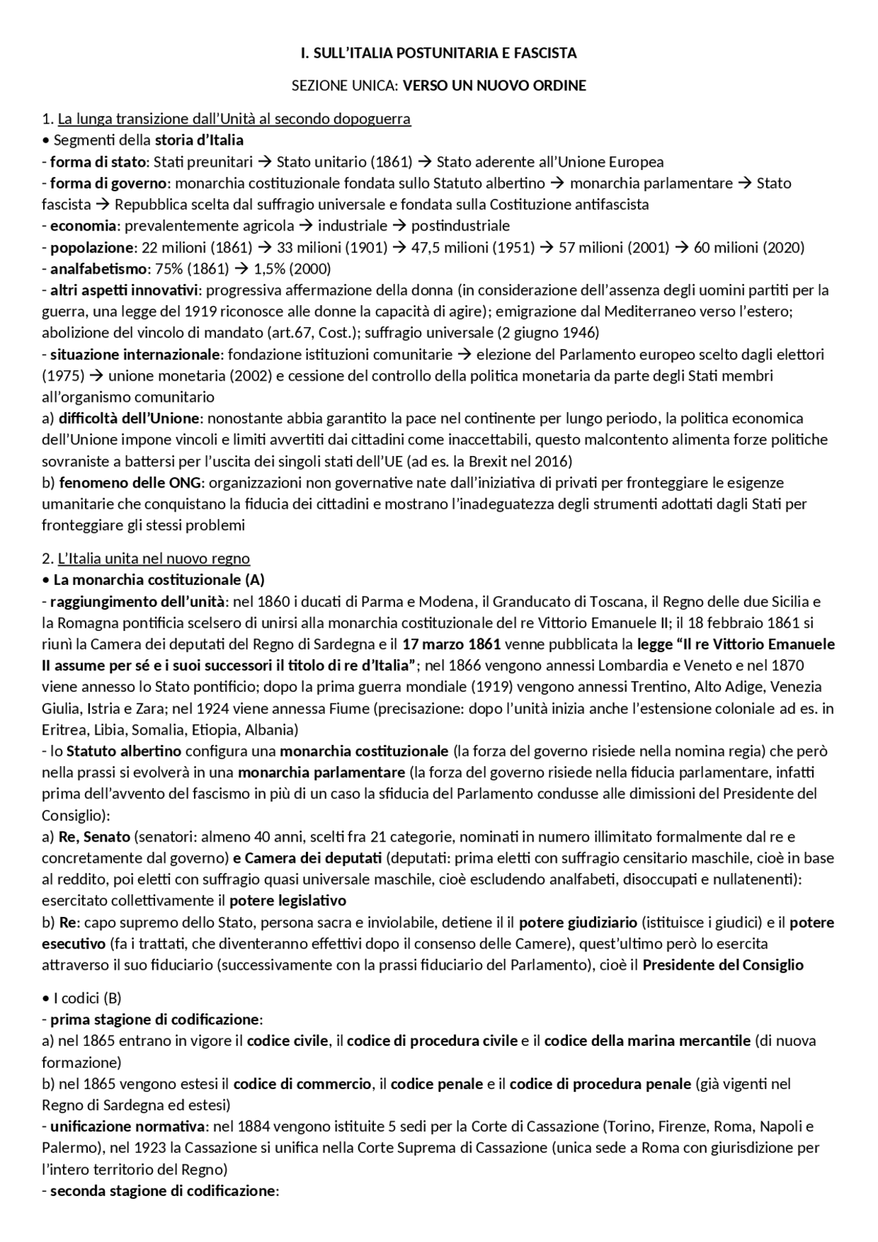 Appunti Storia Del Diritto Moderno E Contemporaneo Speciale Docsity