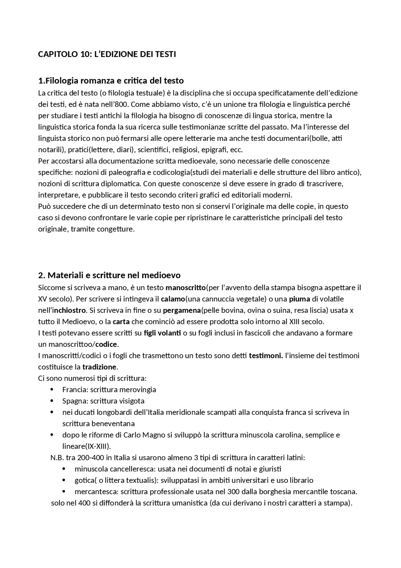 Manuale Di Linguistica E Filologia Romanza Docsity