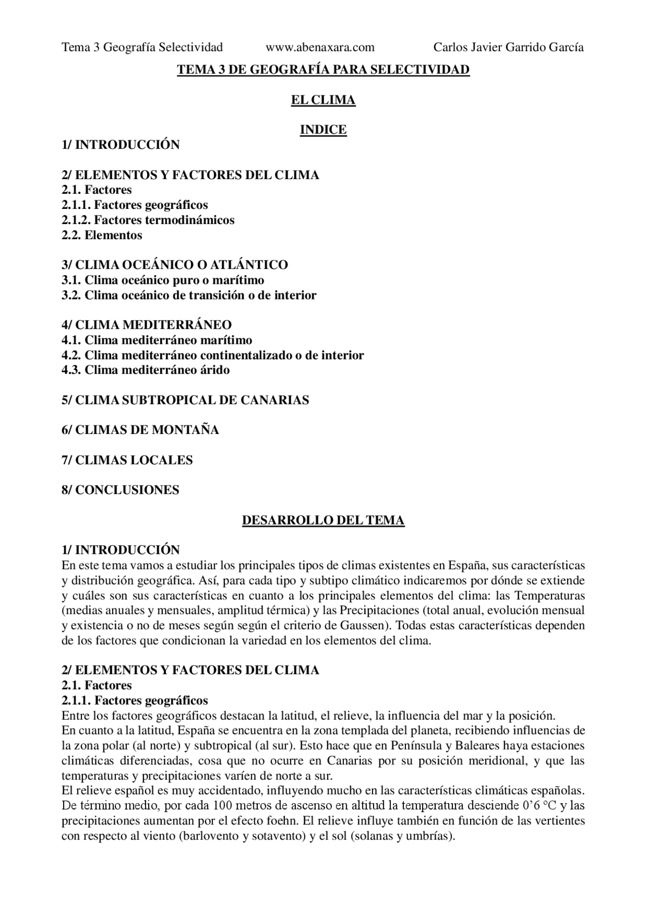 Apuntes De Geografía Selectividad Tema 3 Docsity
