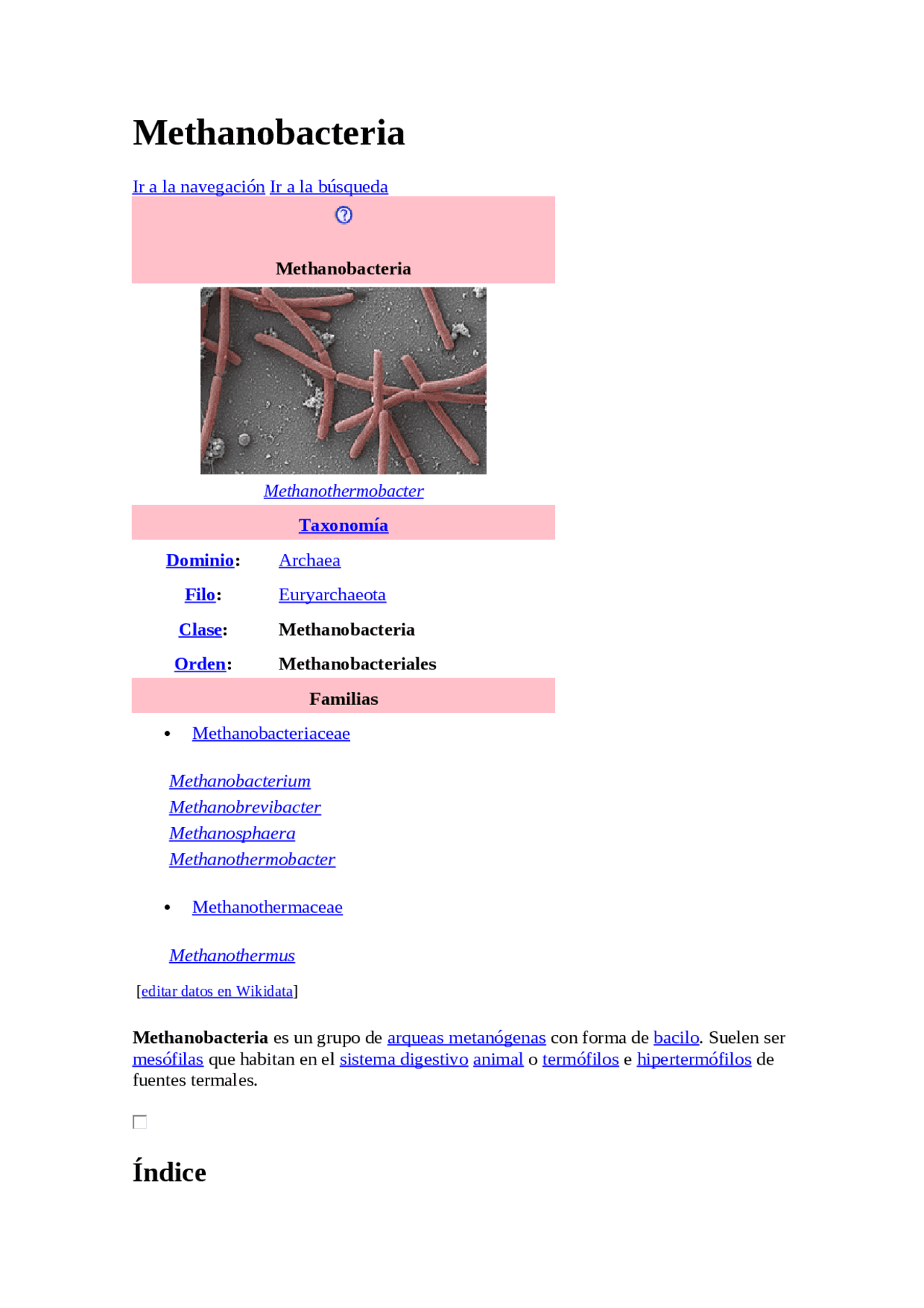 Bacteria Methanobacteria - Docsity