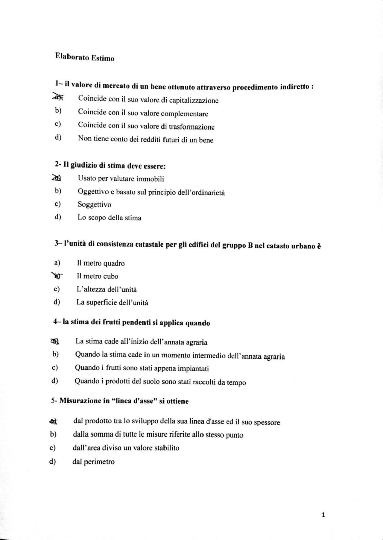 Esame Superato Estimo Docsity