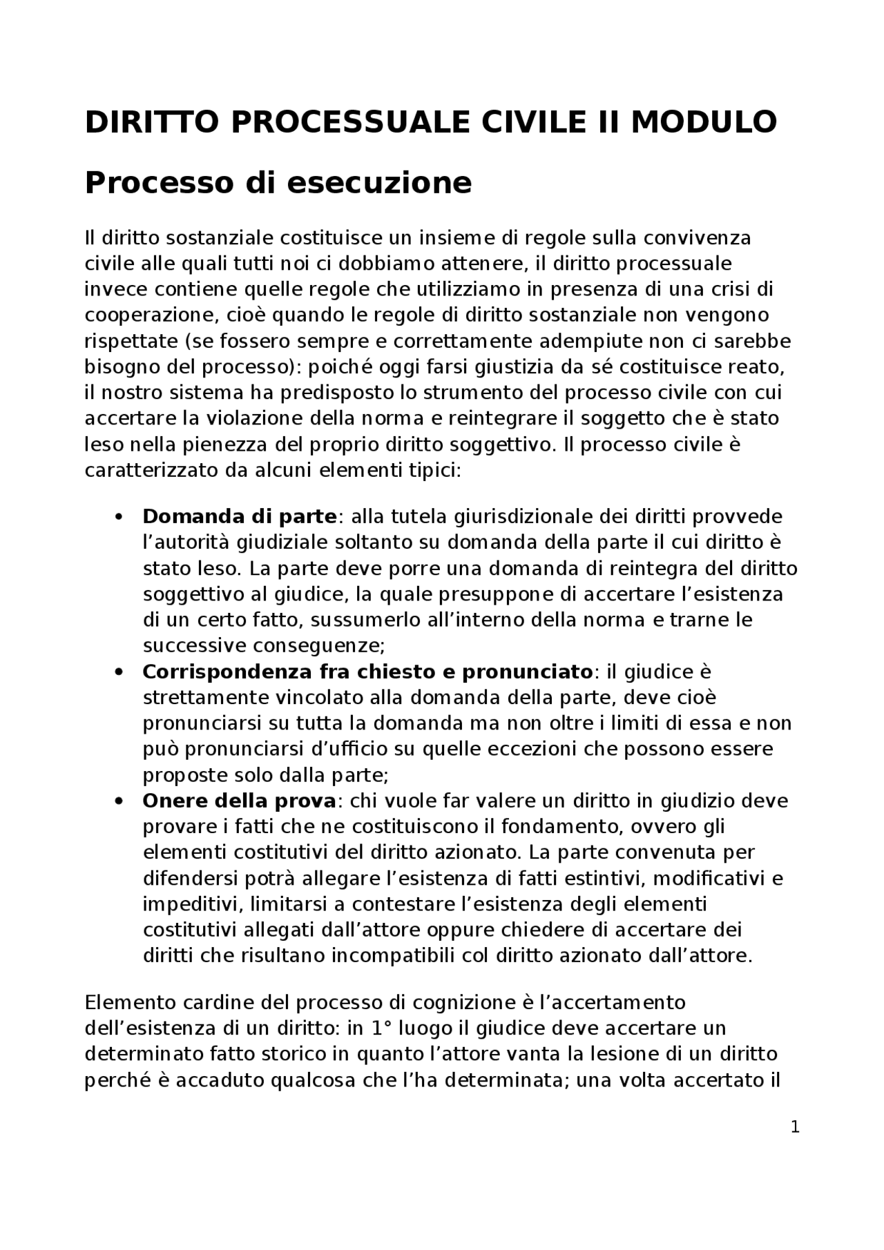 Diritto Processuale Civile Ii Modulo Niccolo Pisaneschi Docsity