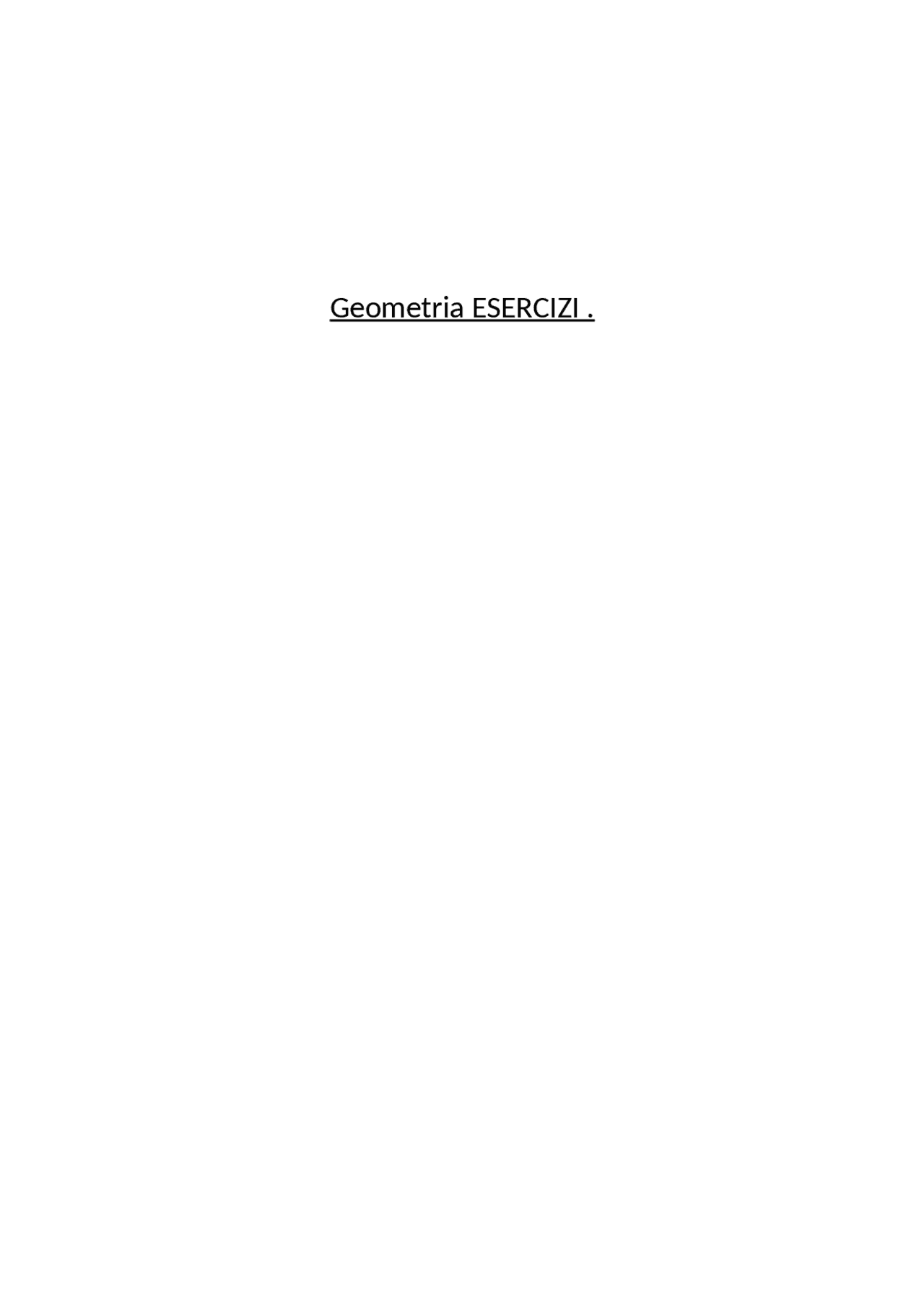 Geometria Matematica Esercizi E Problemi Sui Solidi Docsity
