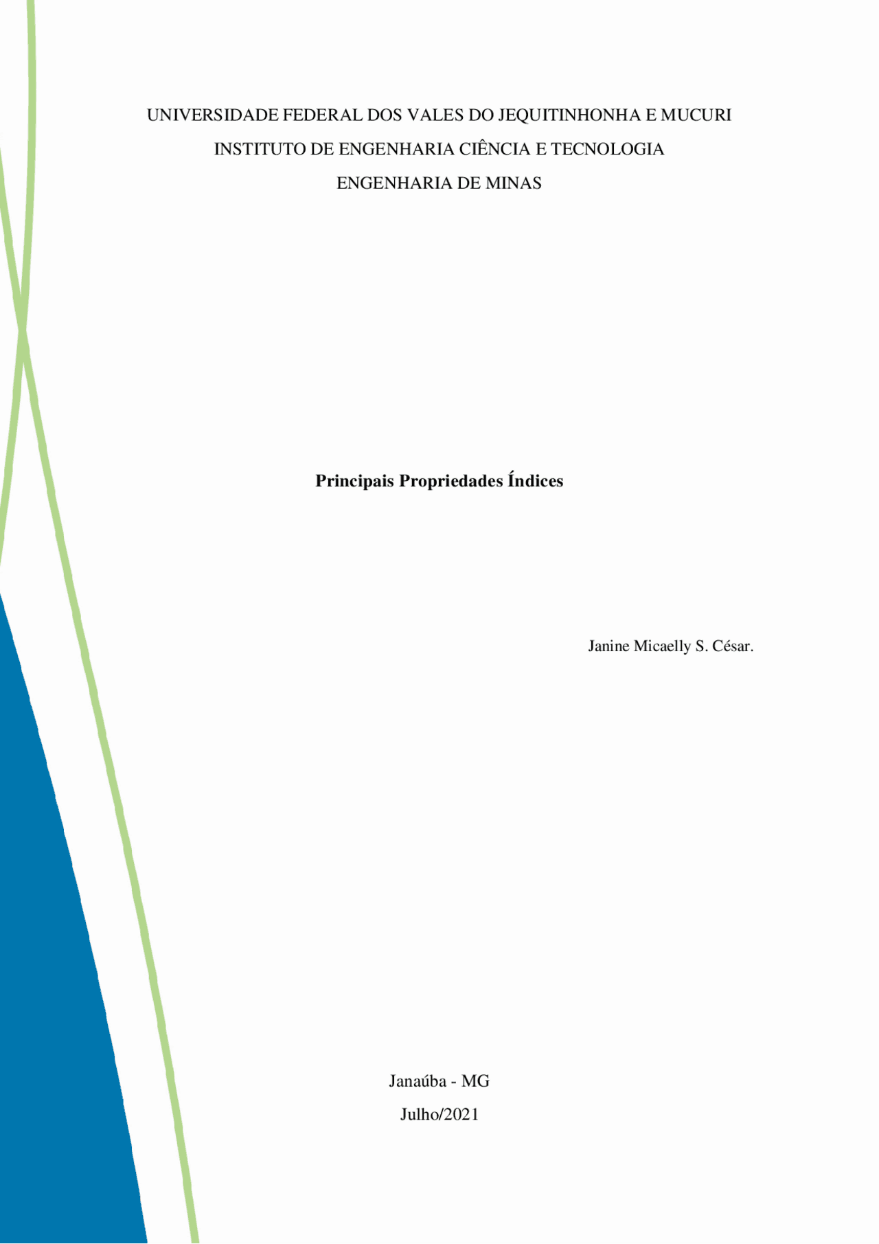 Propriedades Indices Docsity