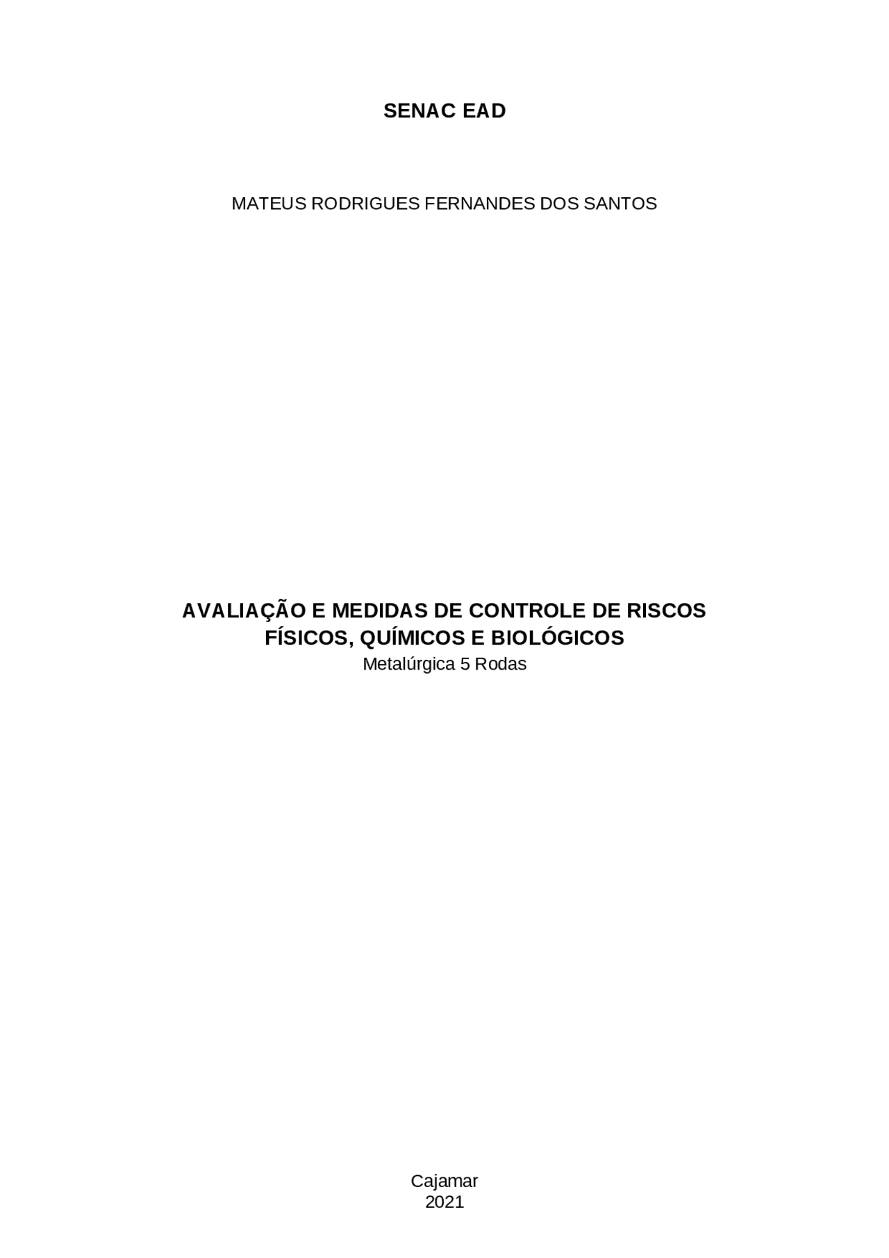 Senac Ead Tst Uc2 Atividade 1 Exercícios Matérias Técnicas Docsity