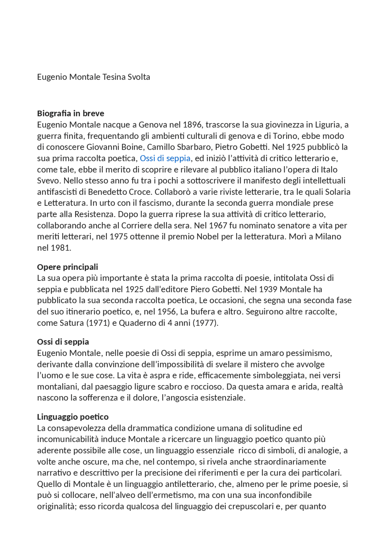 Maturità Scienze Umane Docsity