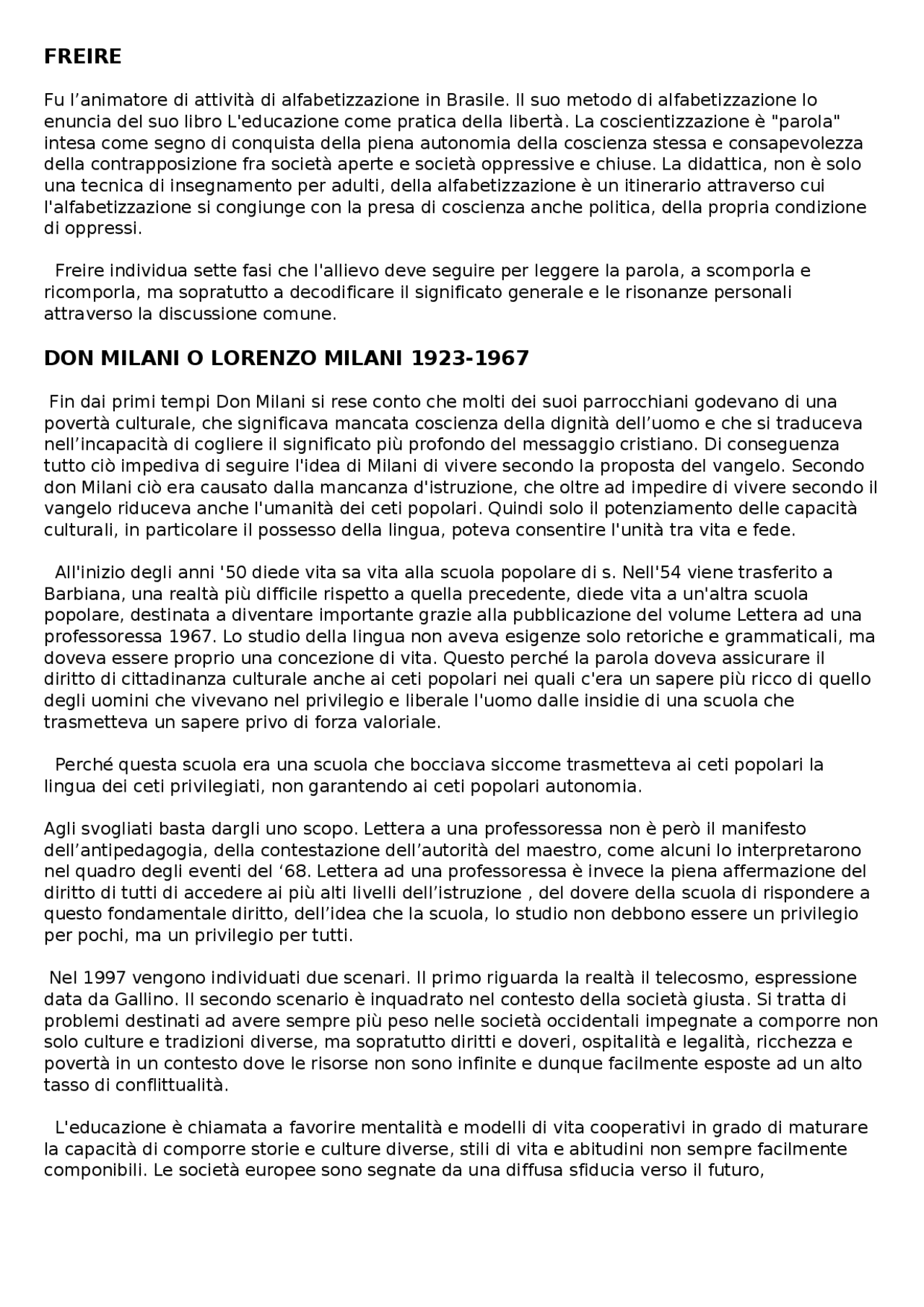 Riassunto cap 6 libro 900 pedagogico - Docsity