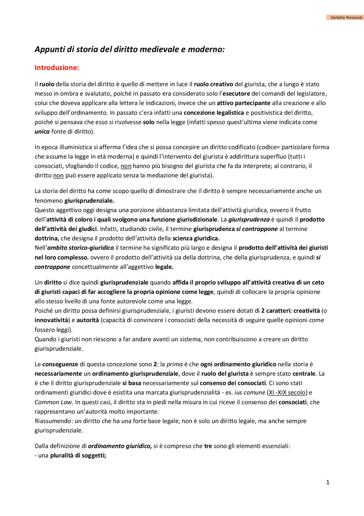 Riassunto Storia Del Diritto Medievale E Moderno Docsity