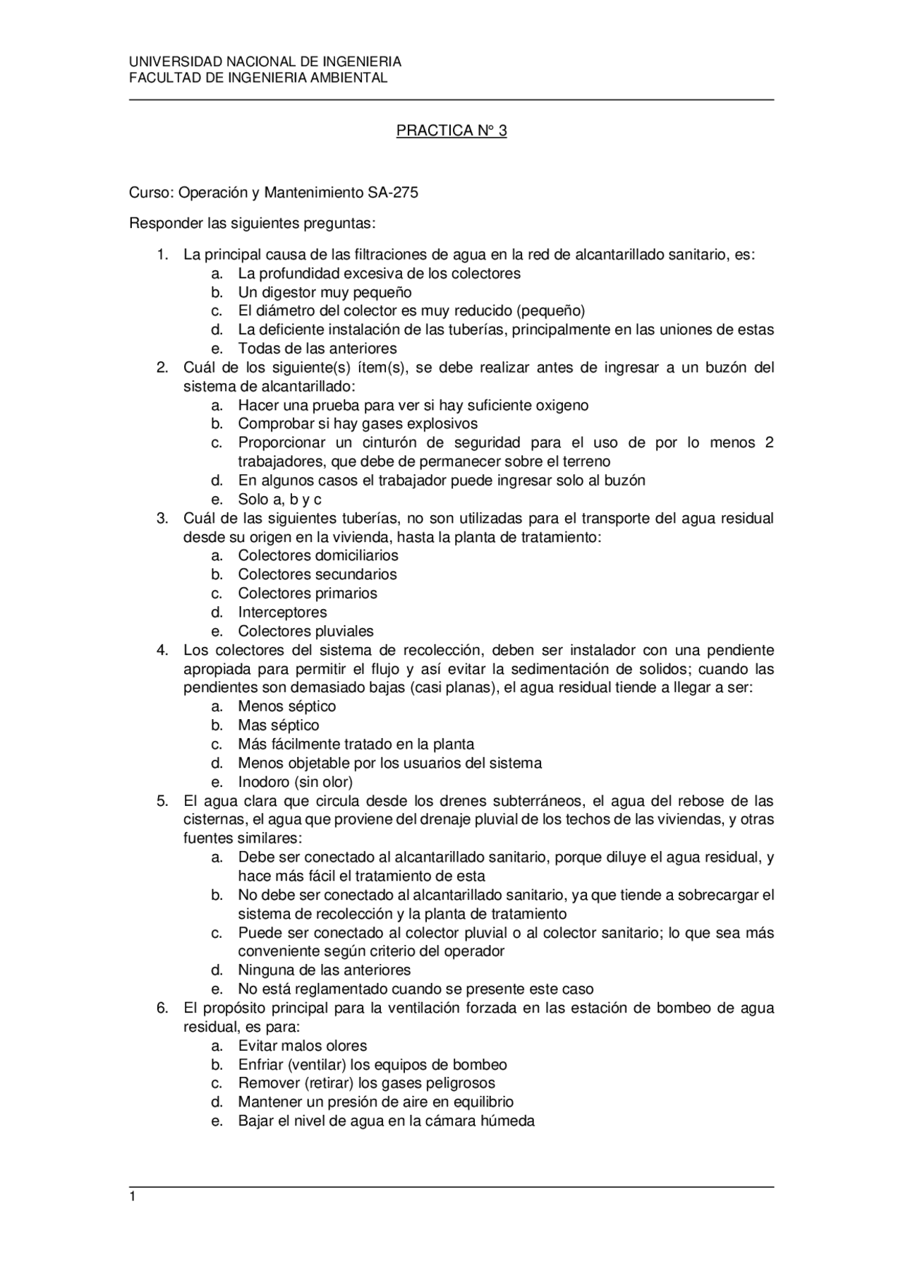 Examen Final De Operacion Y Mantenimiento Docsity