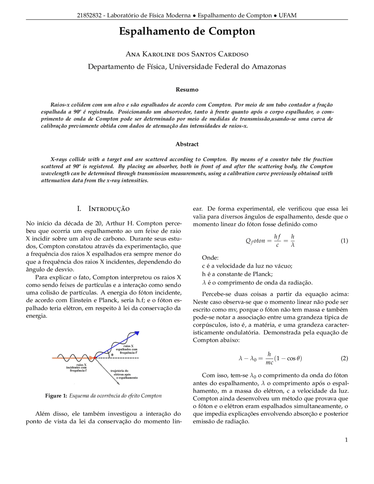 Relatorio espalhamento compton - Docsity