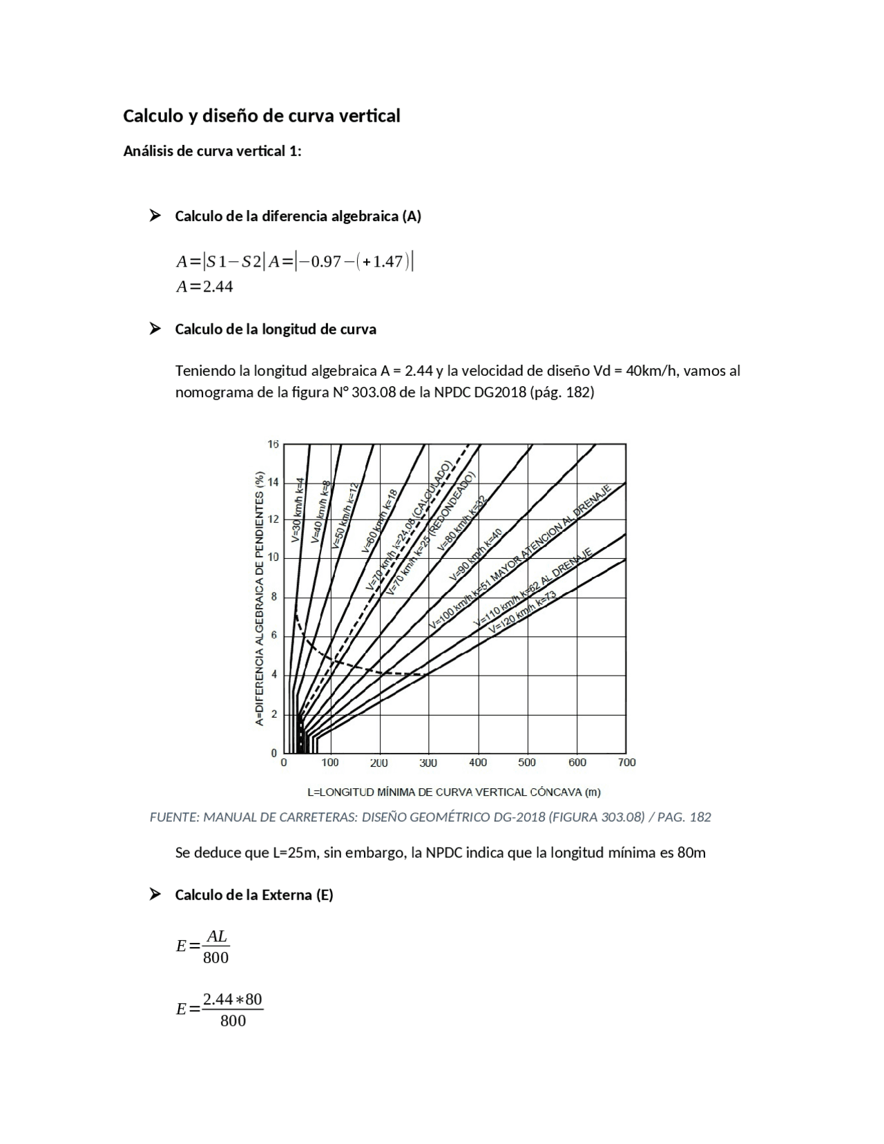 Curvas Verticales de carretera - Docsity
