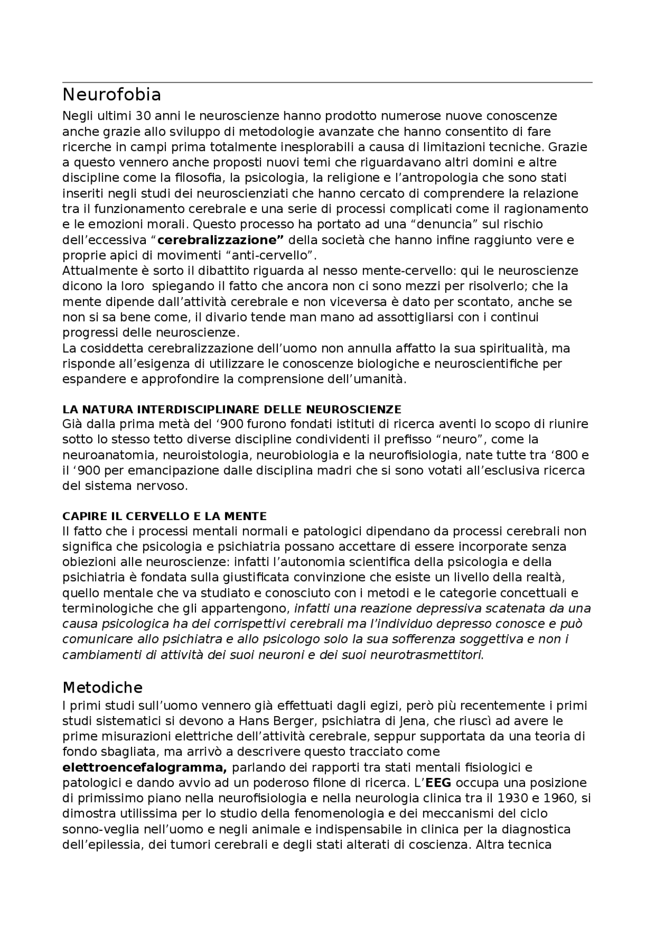 Neuroscienze Sociali Docsity