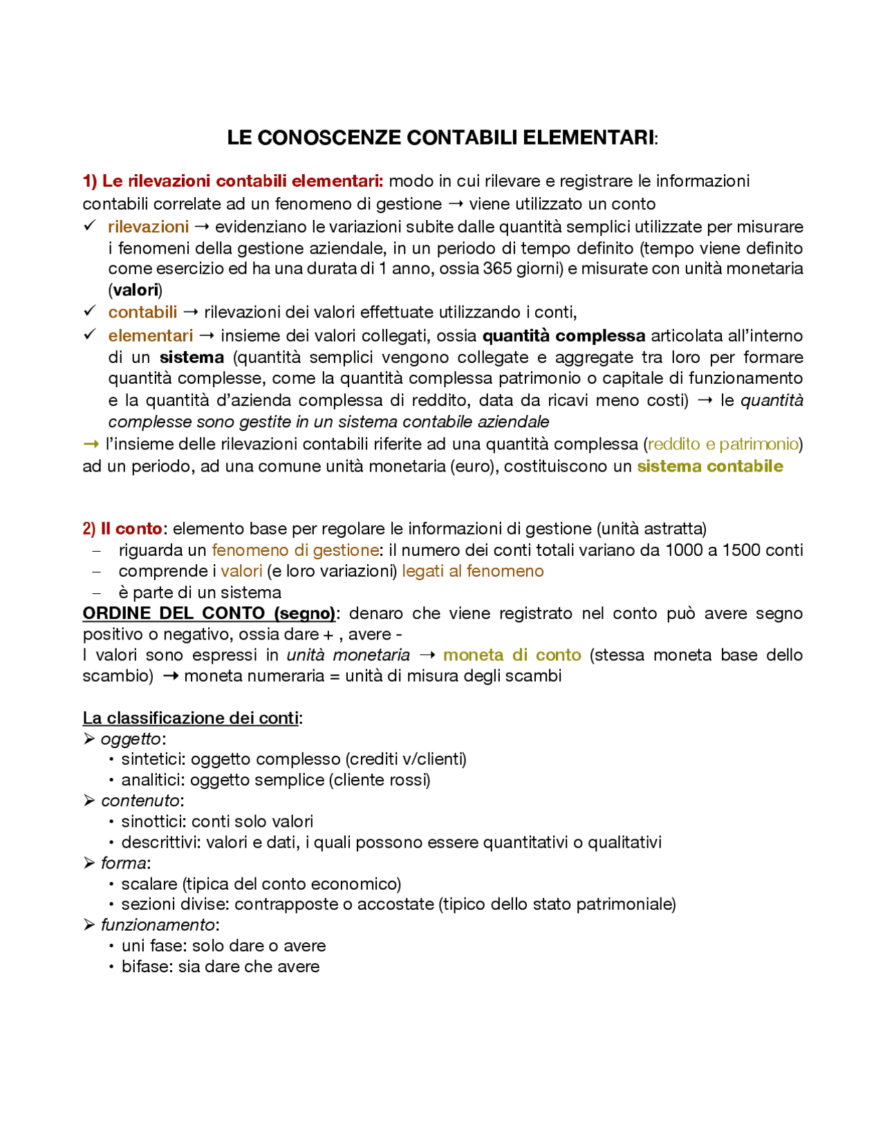 Ragioneria Generale E Applicata Schemi E Mappe Concettuali Di