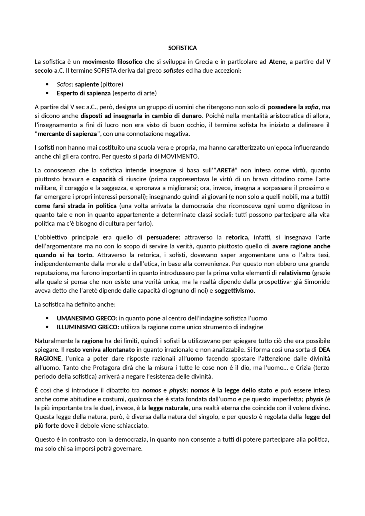 La sofistica- Euripide (vita, opere e poetica) - Docsity