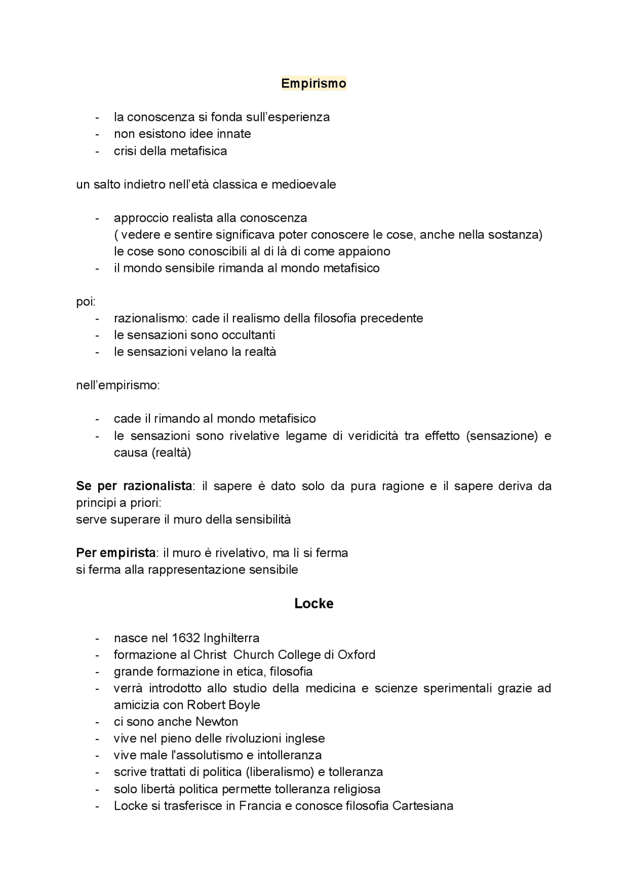 Empirismo Locke E Hume Docsity