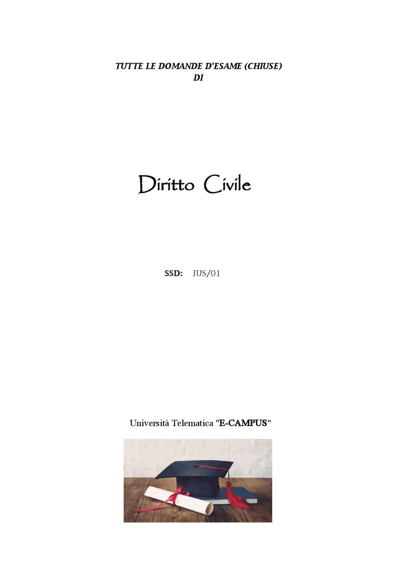 Risp Chiuse Diritto Civile Lmg 01 E Campus Docsity