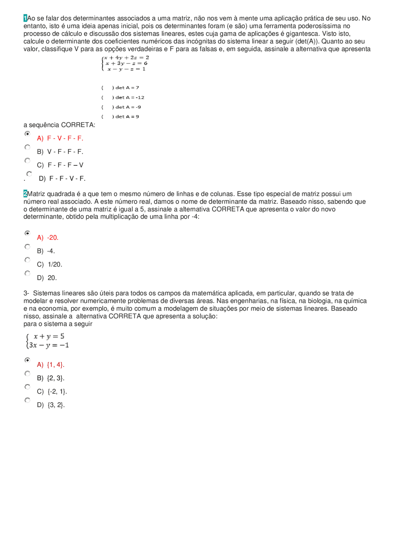 Prova Geometria Analitica Docsity