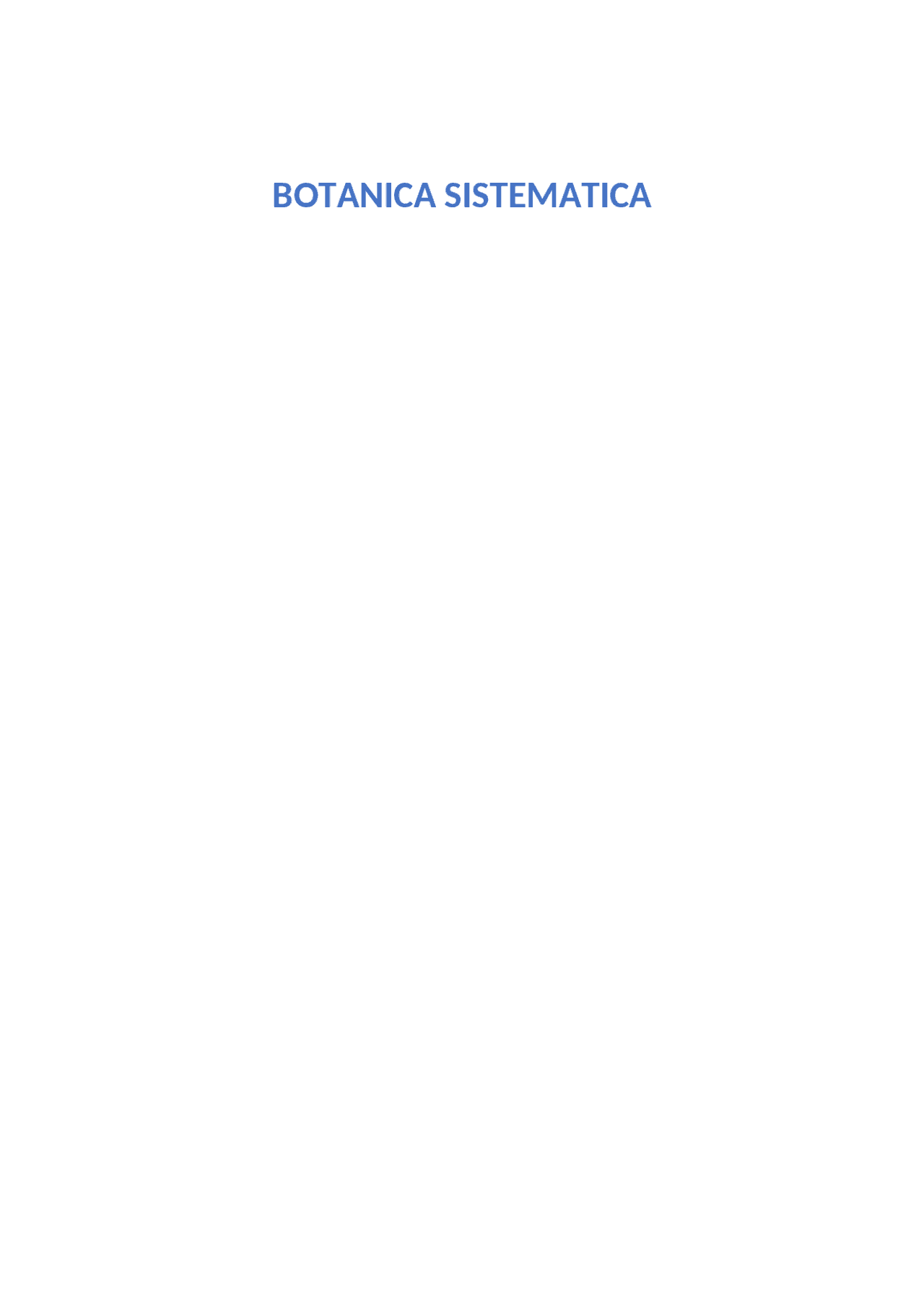 Botanica Sistematica Docsity
