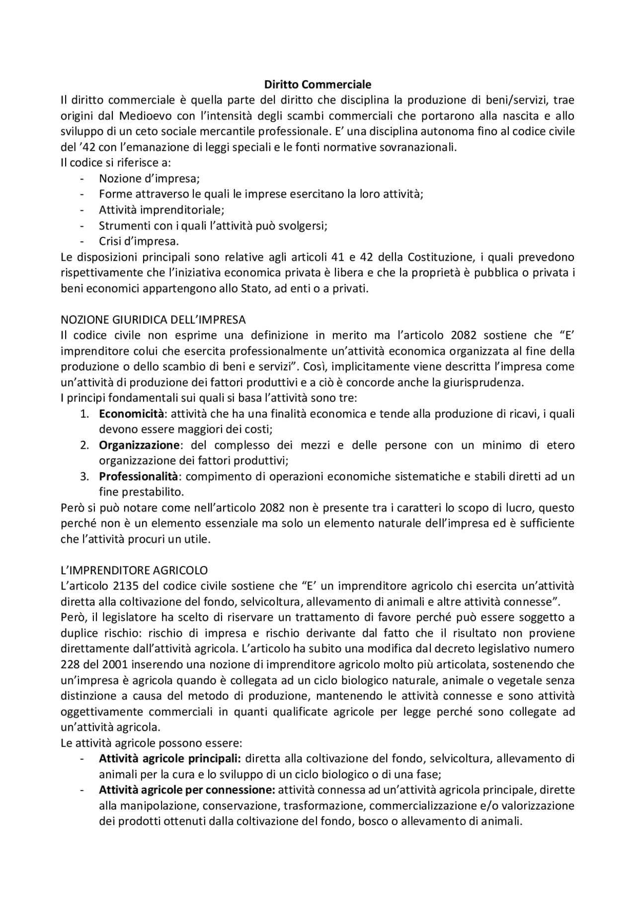 Dispense Di Diritto Commerciale Docsity